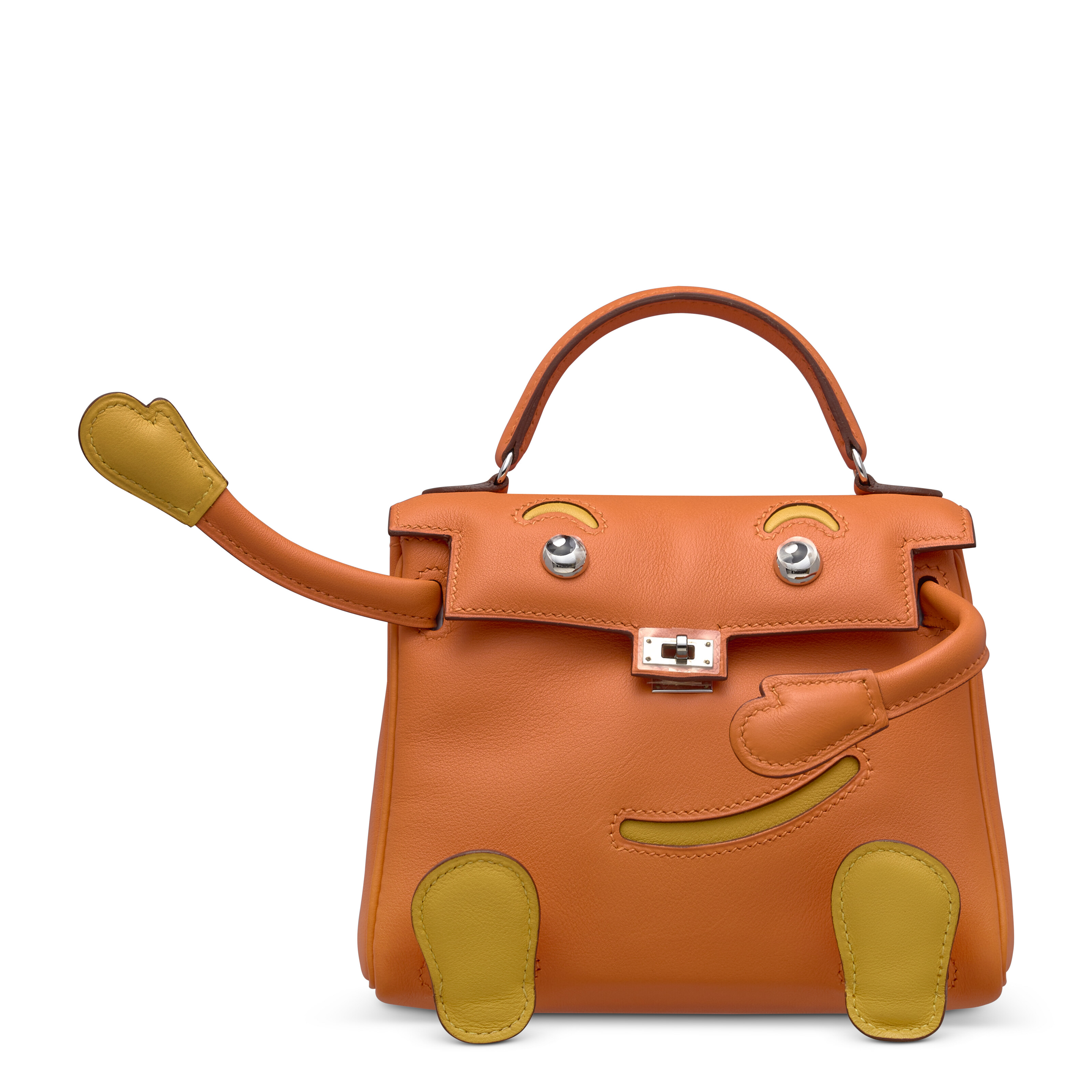 A LIMITED EDITION ORANGE & SOLEIL SWIFT LEATHER QUELLE IDOLE WITH ...