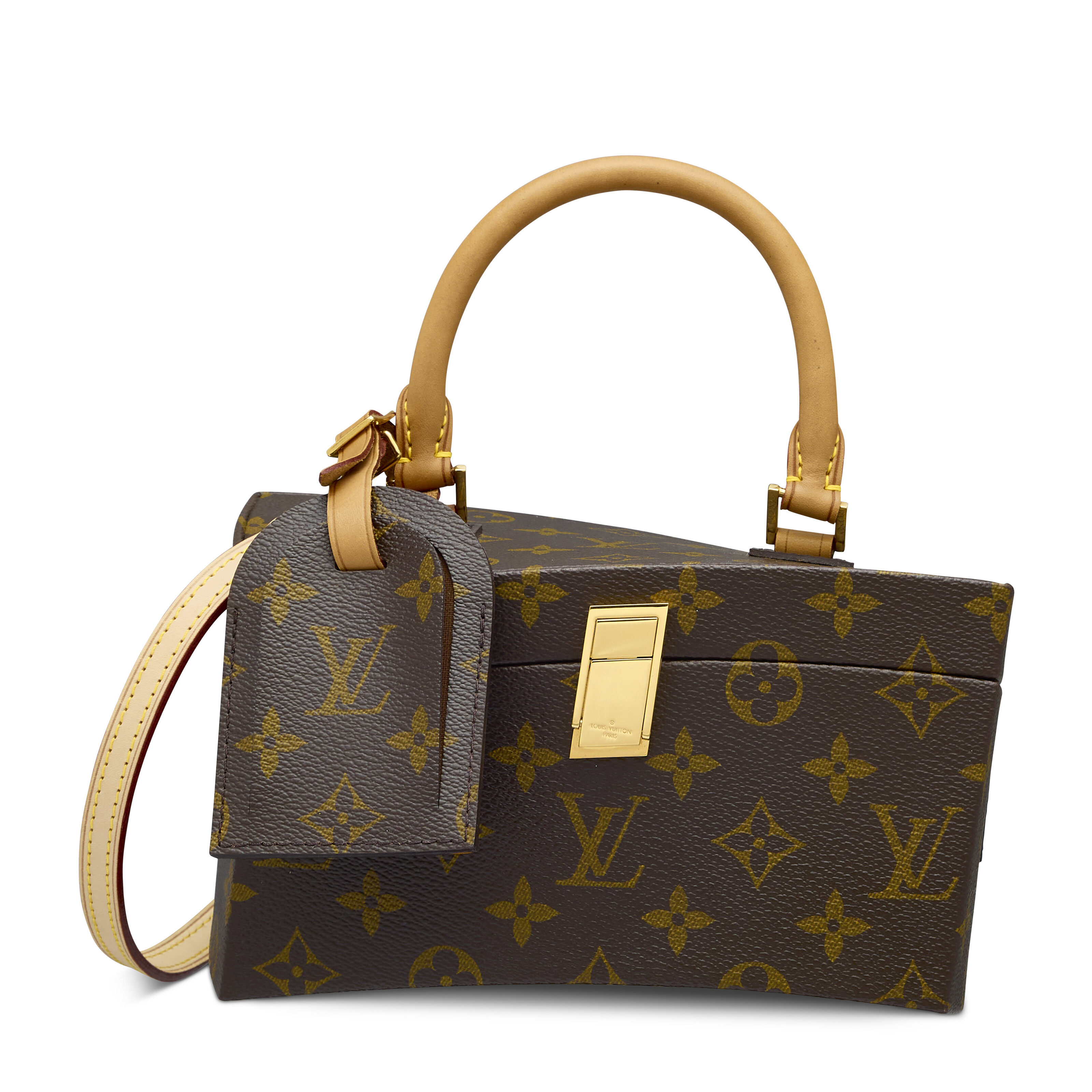 A LIMITED EDITION ICONOCLAST MONOGRAM CANVAS TWISTED BOX WITH GOLD ...
