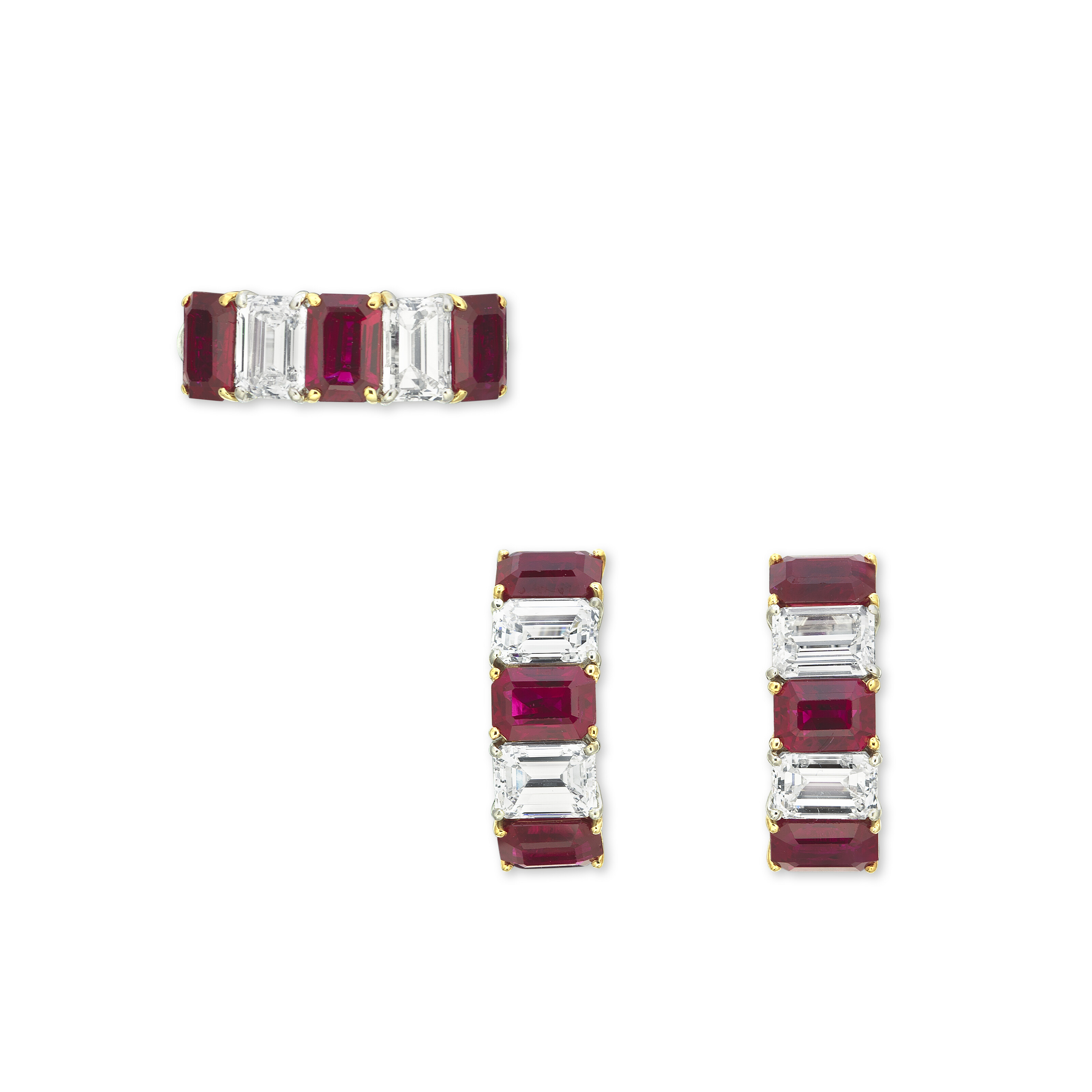 SET OF RUBY AND DIAMOND JEWELLERY, | Christie’s