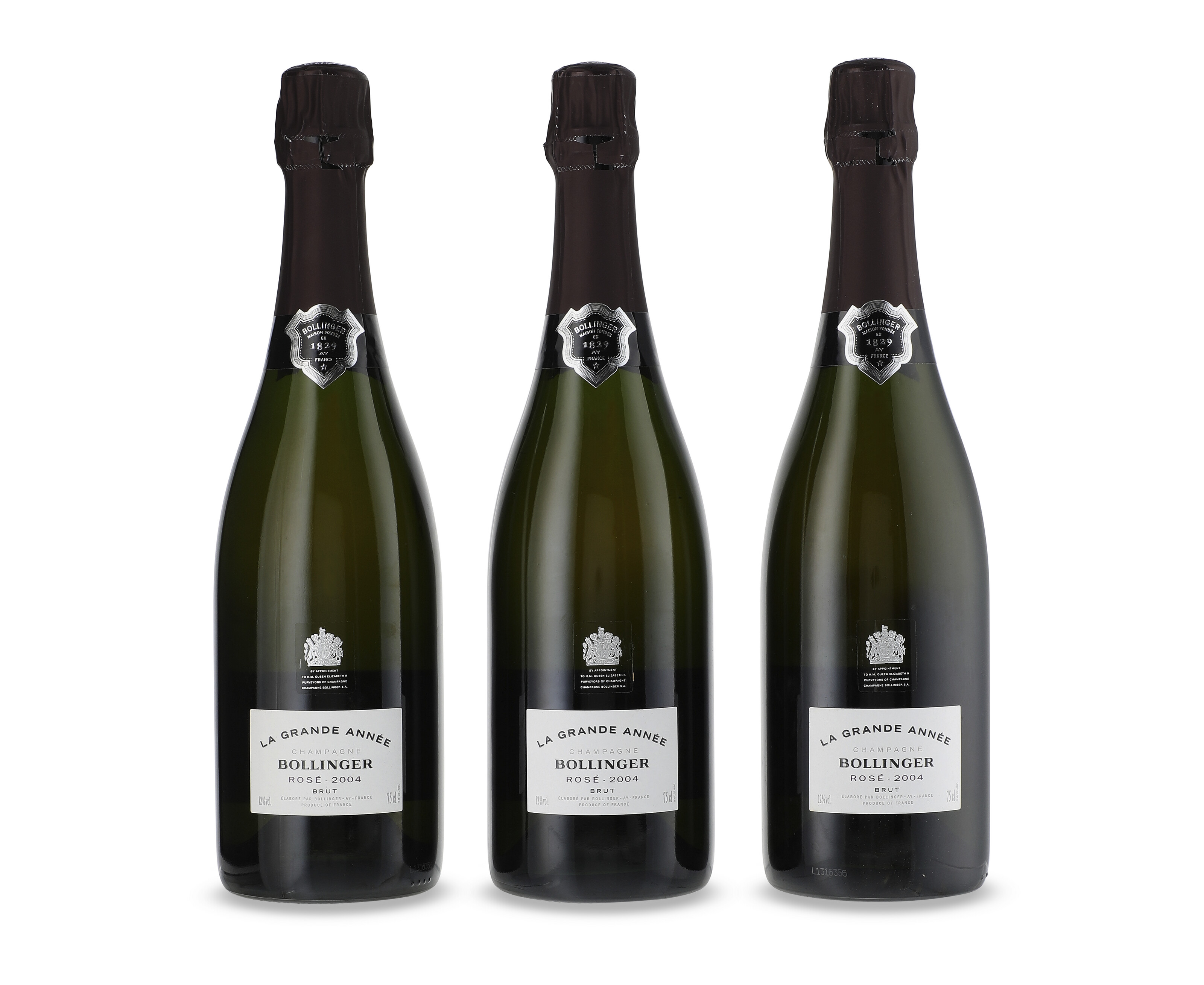 Bollinger, La Grande Année Rosé 2004, Champagne1 wrinkled label ...