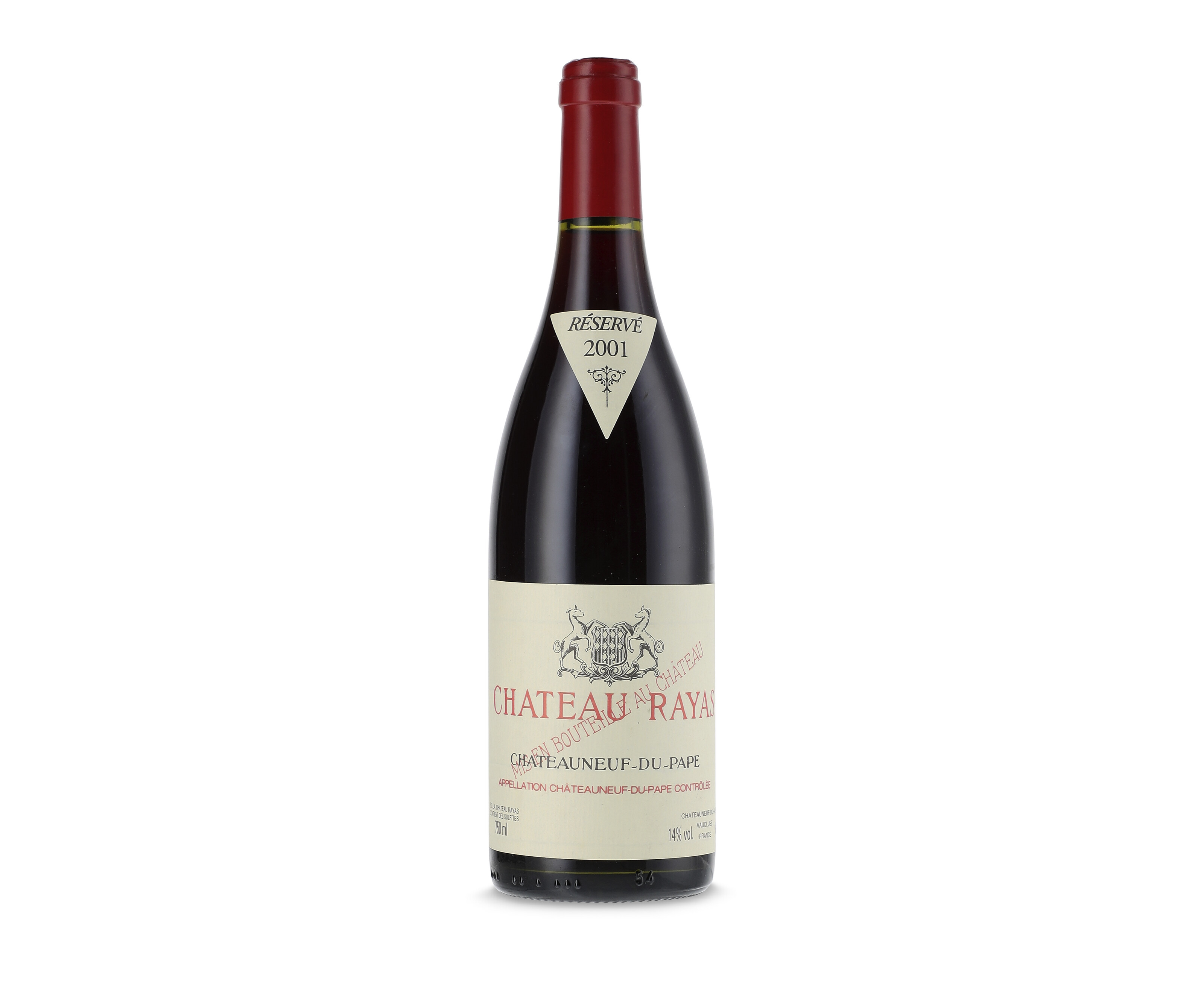 Château Rayas, Châteauneuf-du-Pape 2001, Slightly wrinkled front & neck ...