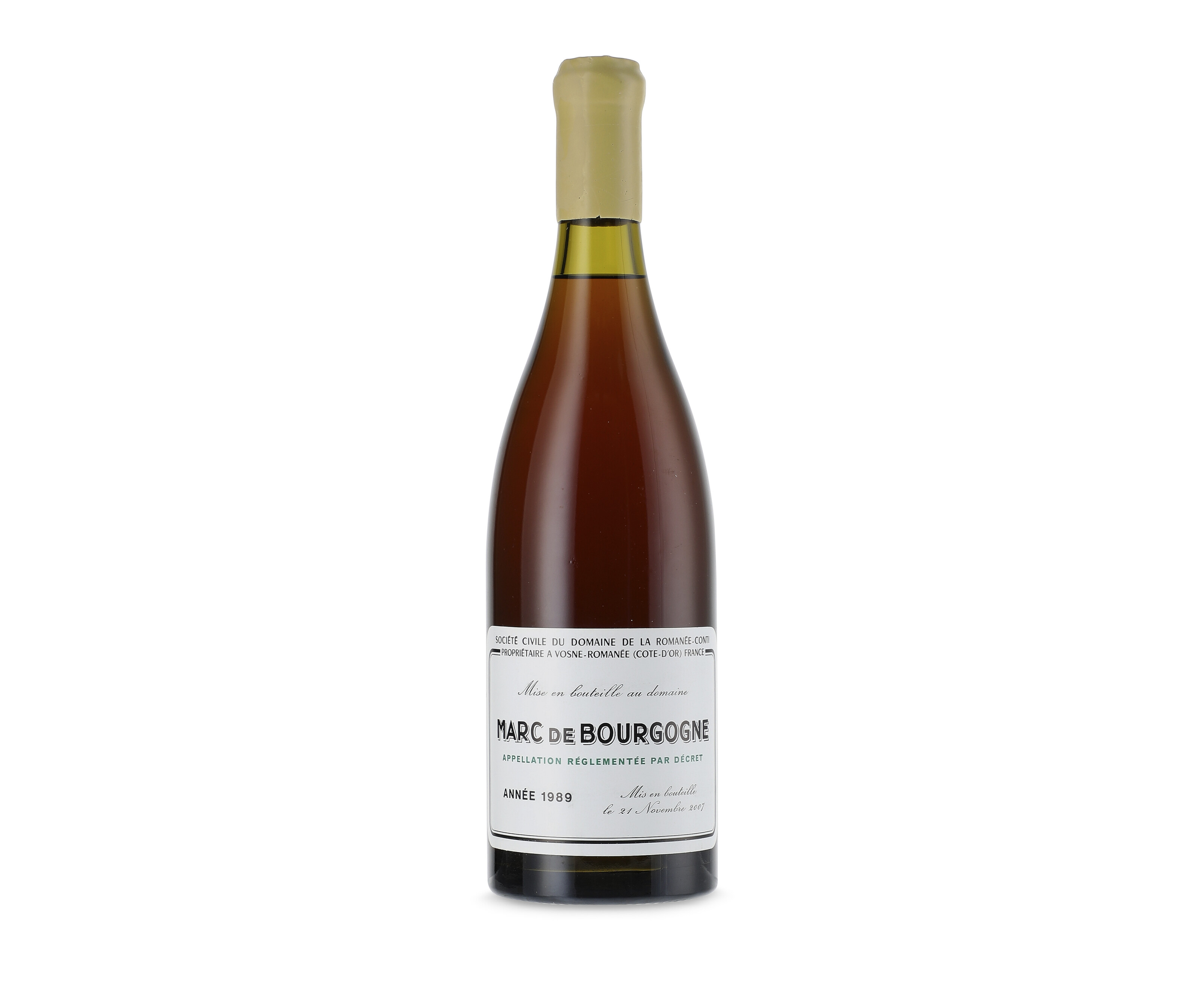 Domaine de la Romanée-Conti, Marc de Bourgogne 1989, Very lightly bin ...
