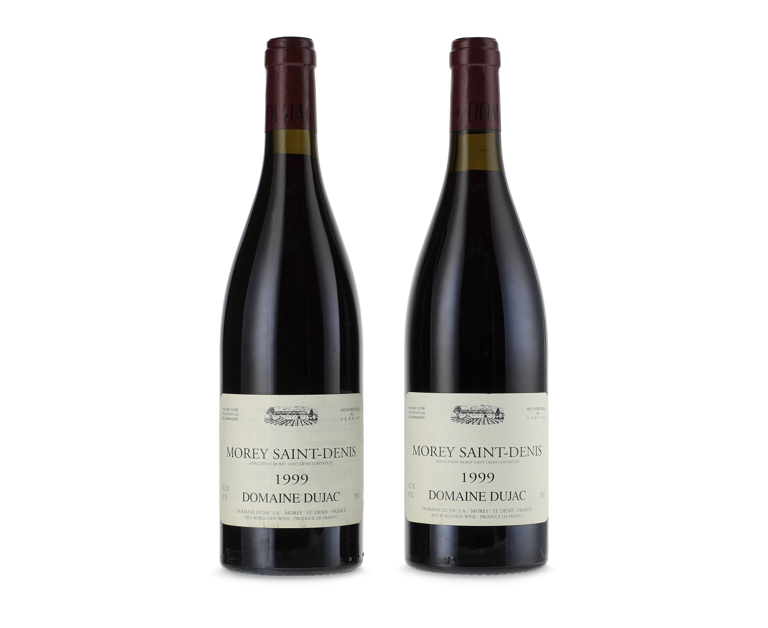 Domaine Dujac, Morey-Saint-Denis 1999, Côte de Nuits1 stained and 1 ...