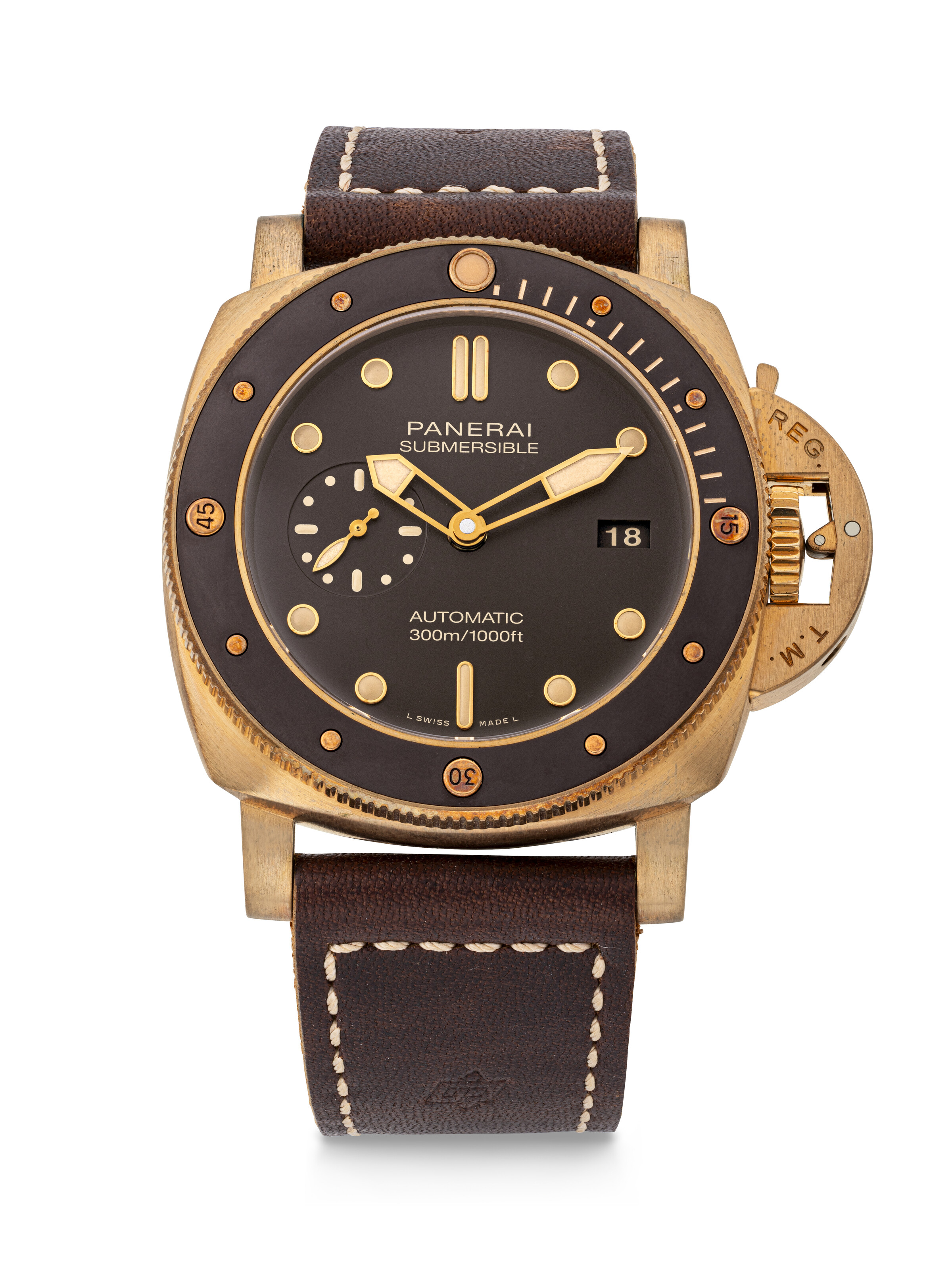 PANERAI, SUBMERSIBLE BRONZO, REF. PAM00968, CASE NO. V0587/1000, OP7112 ...