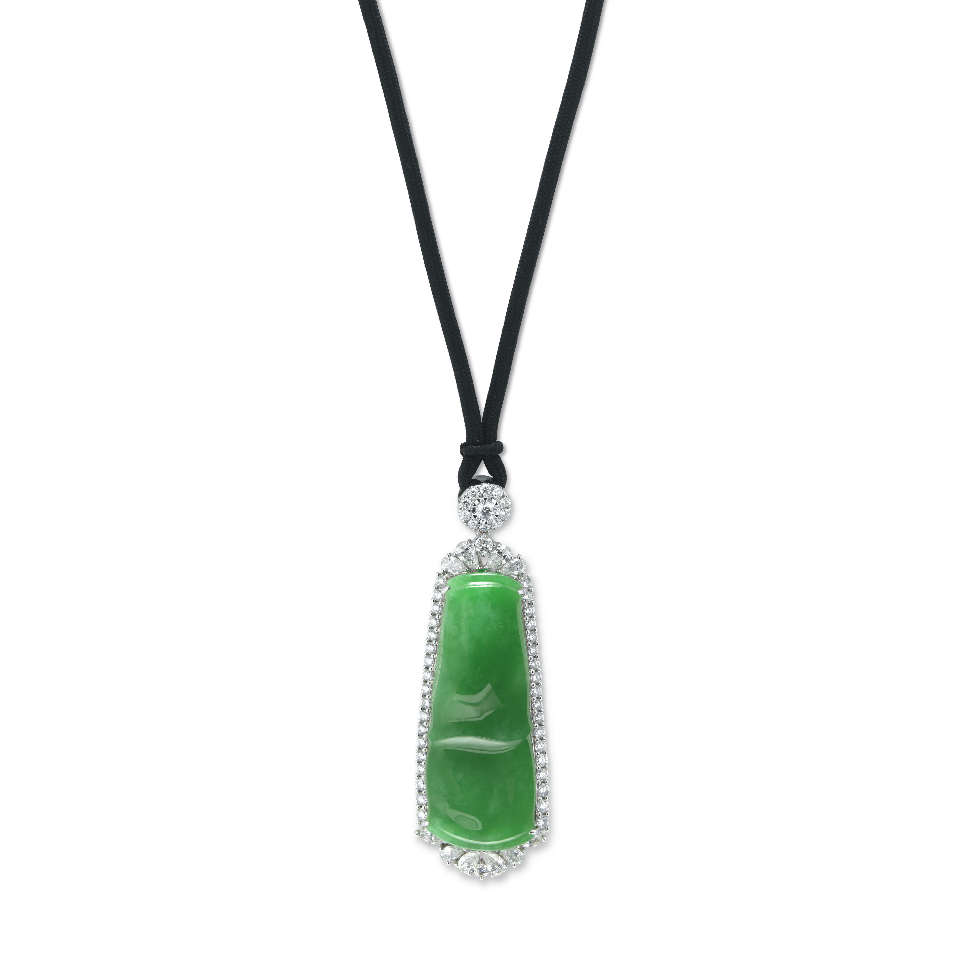 JADEITE AND DIAMOND PENDANT, | Christie’s