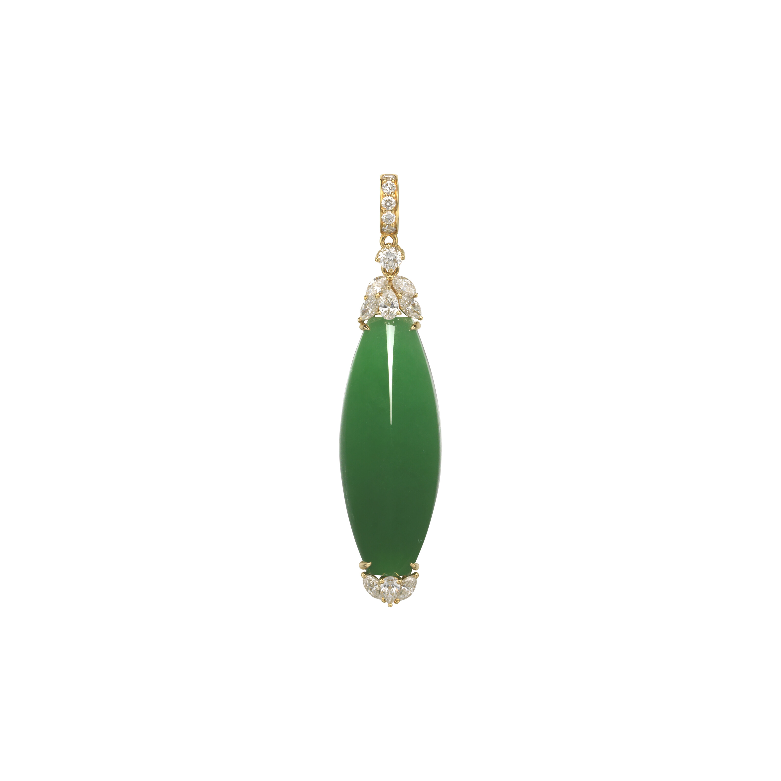 JADEITE AND DIAMOND PENDANT, | Christie’s