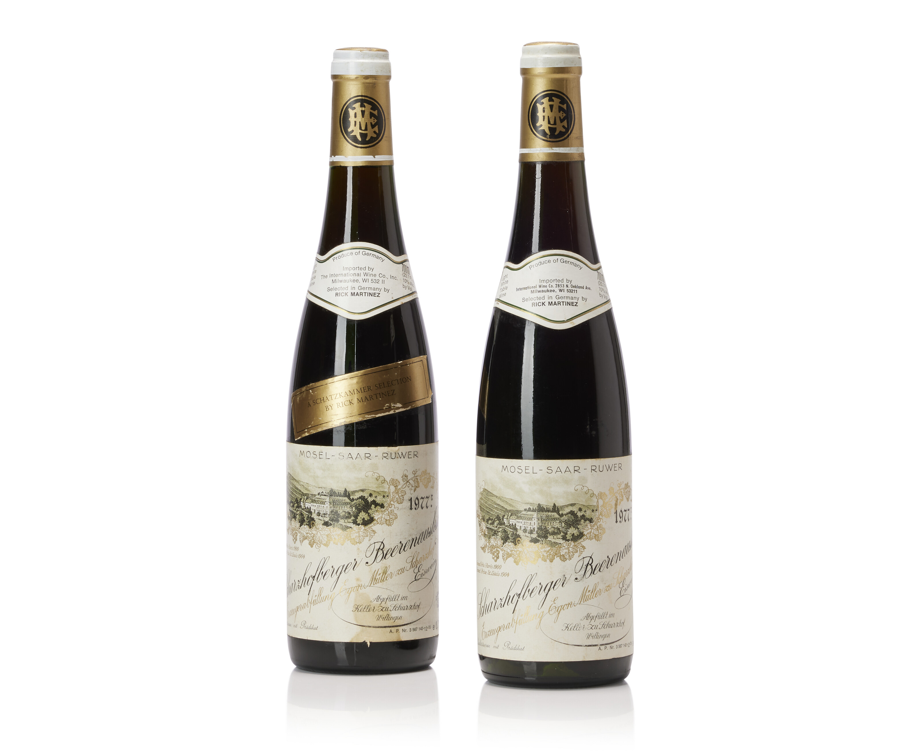 Egon Muller, Scharzhofberger Riesling BA Eiswein 1977, MoselBin-soiled ...