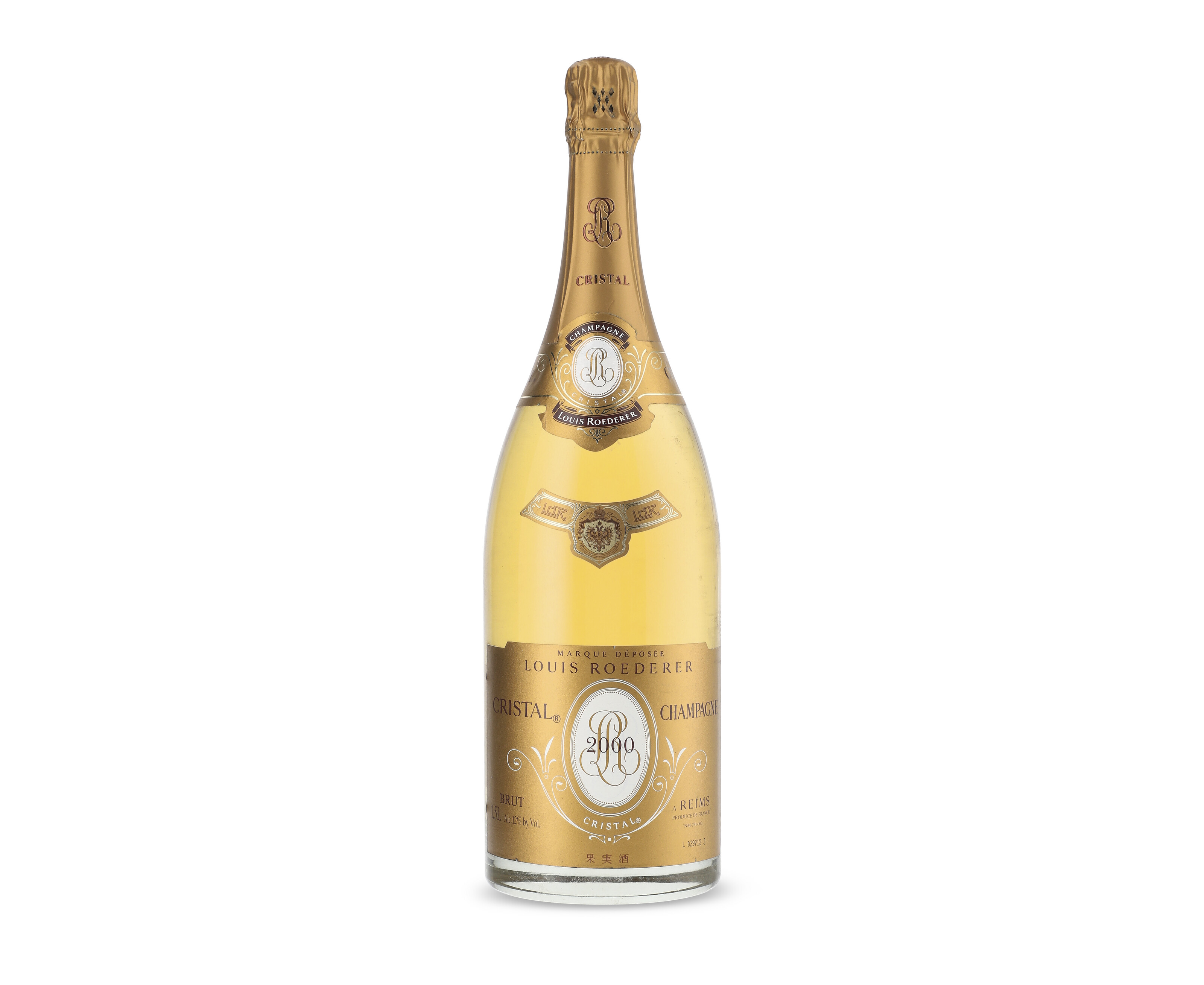 Louis Roederer, Cristal 2000, Lightly bin-soiled Japanese importer ...