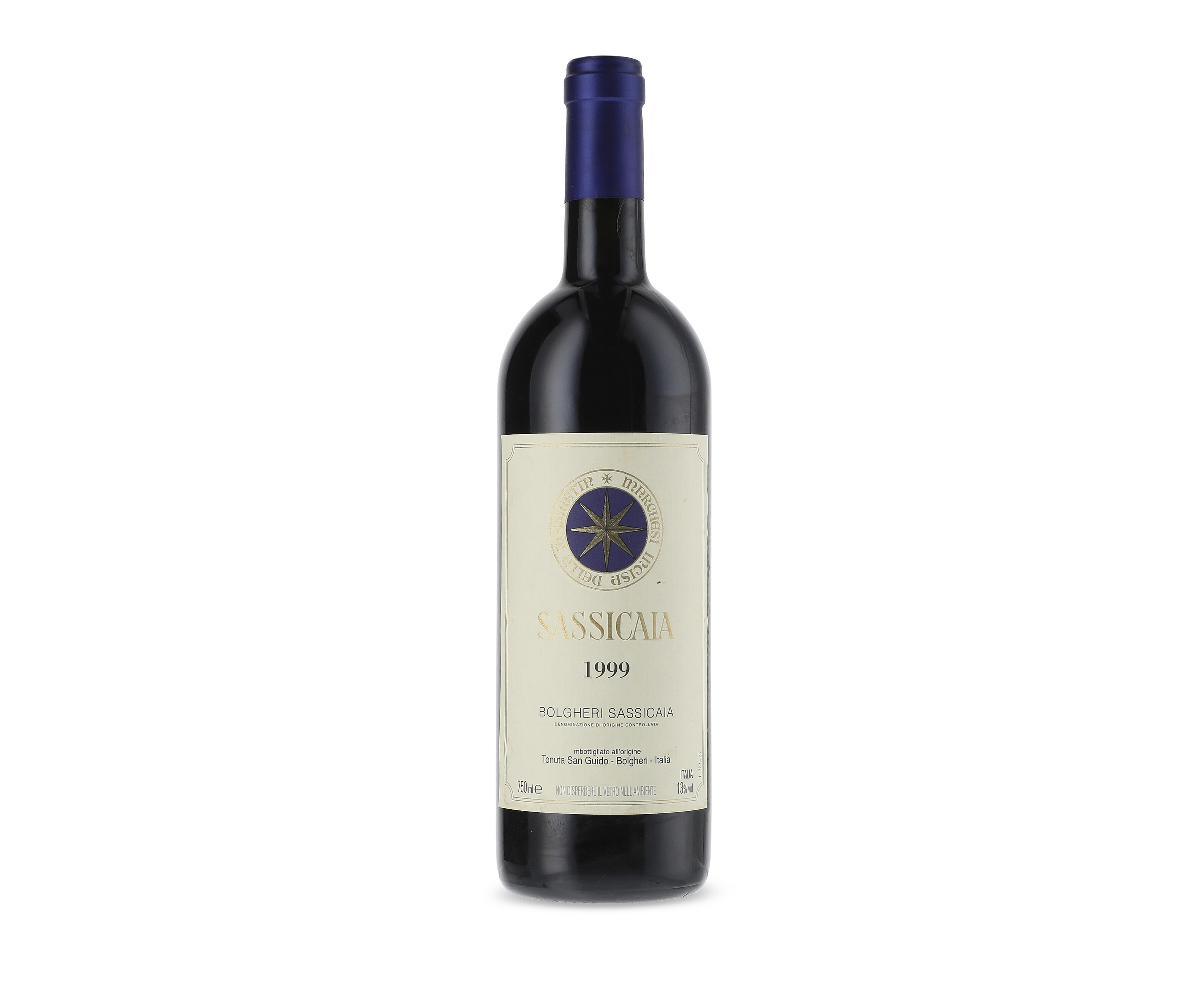 Sassicaia 1999, Slightly stained labels, 1 label scuffed, Japanese ...