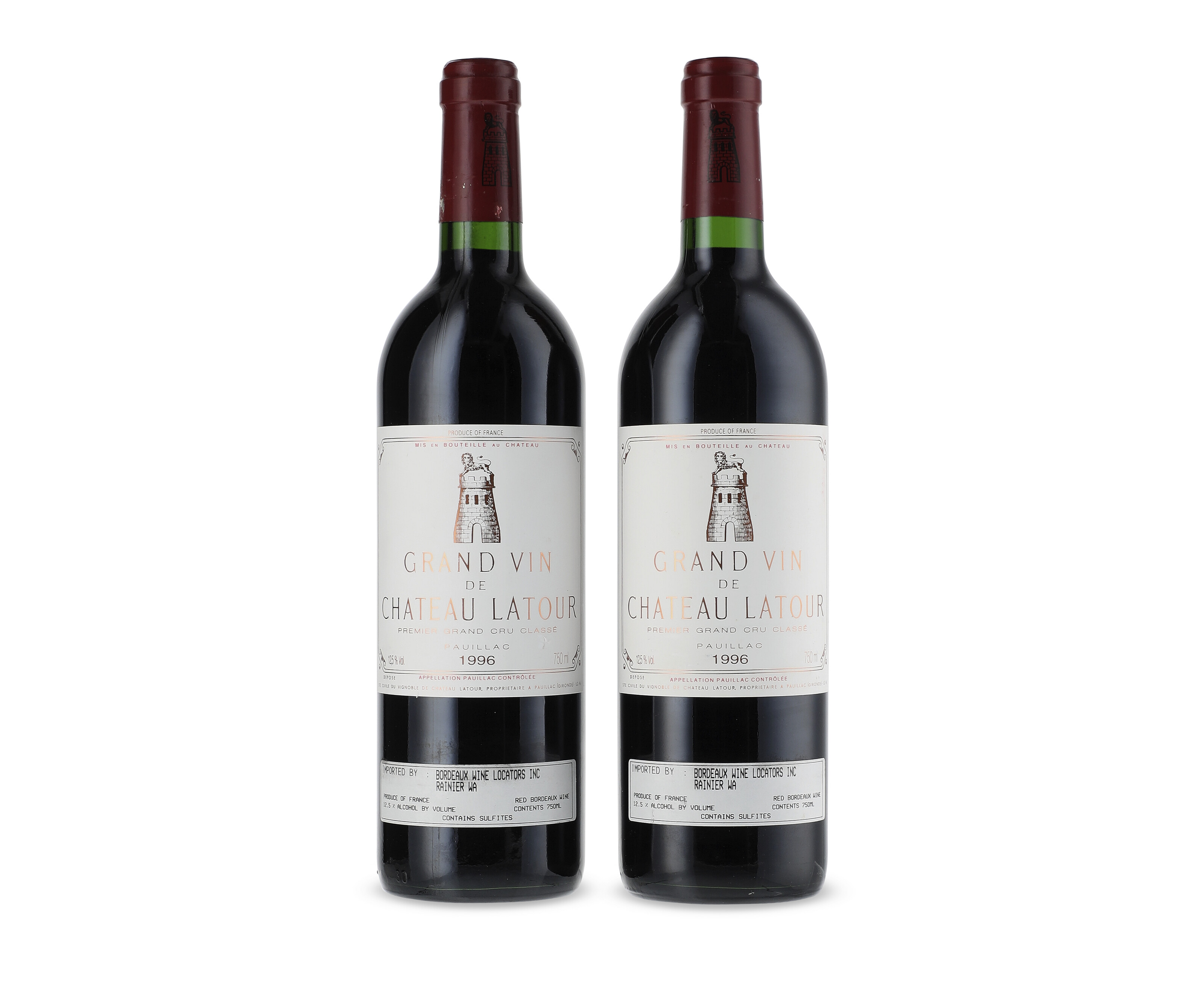 Château Latour 1996, Pauillac, 1er Cru ClasséSlightly stained front and ...