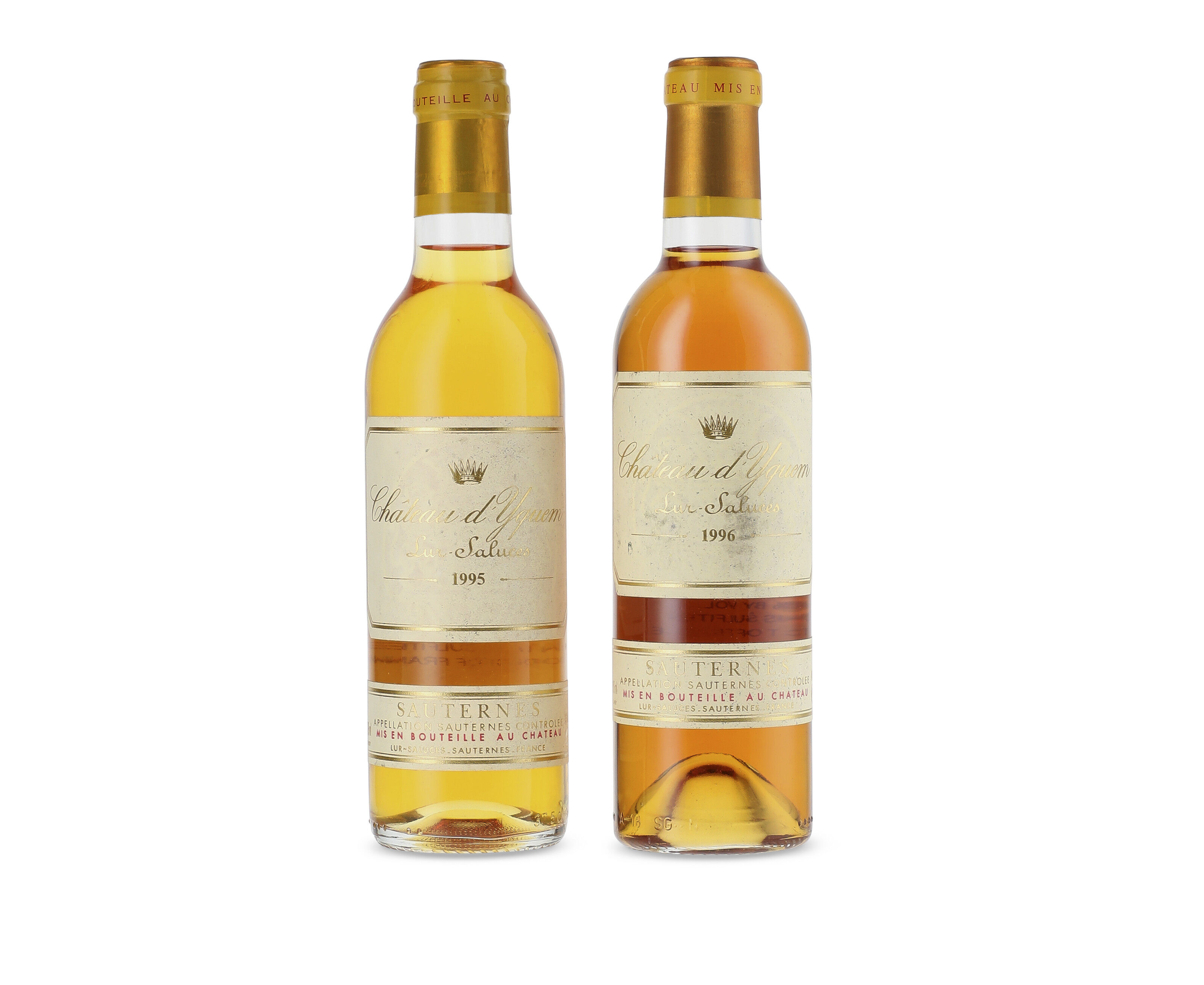Mixed 1995 & 1996 Château d'Yquem in Half-bottles, 1995Lightly bin ...