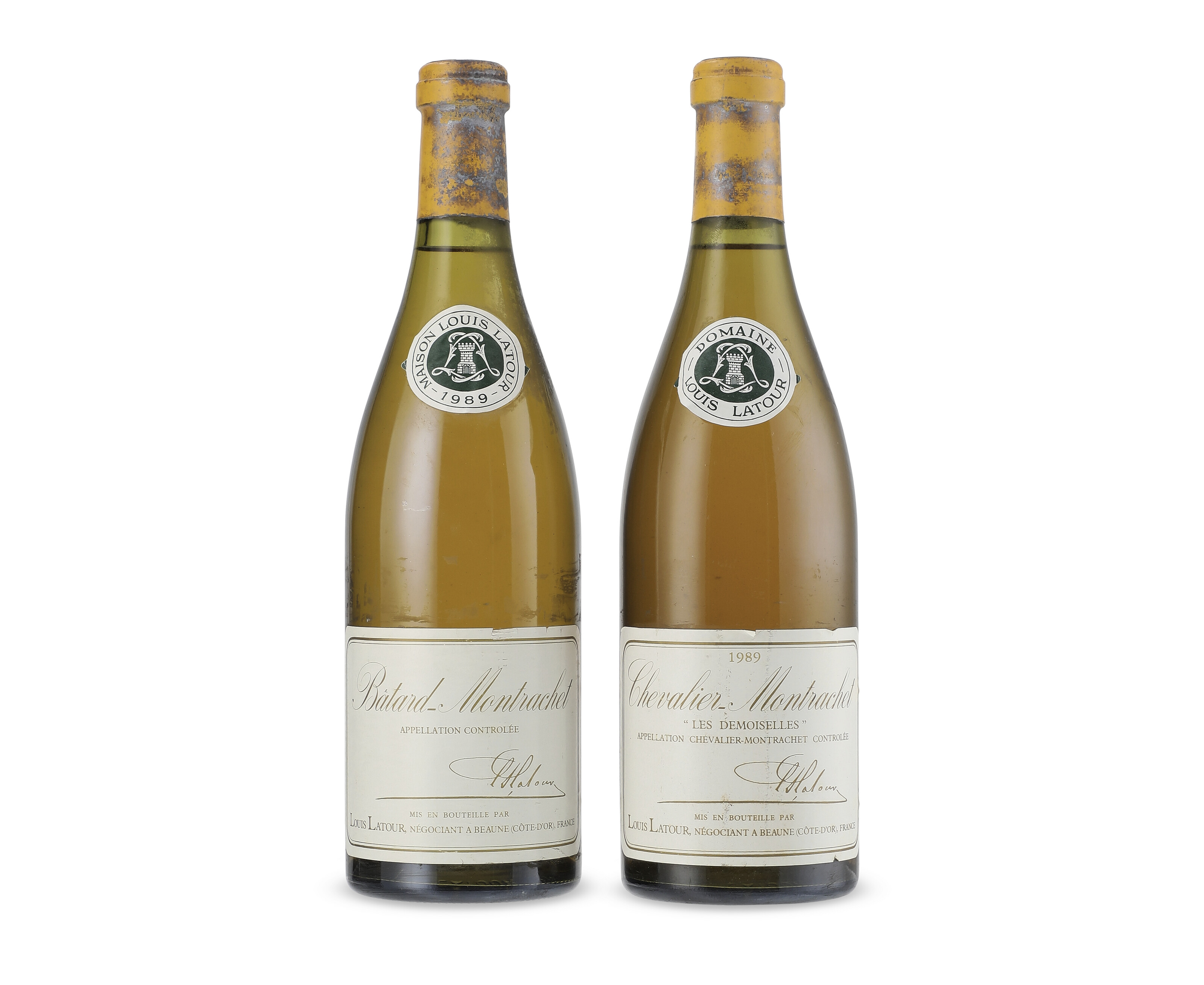Mixed 1989 Louis Latour, Bâtard-MontrachetBin-soiled and scuffed labels ...
