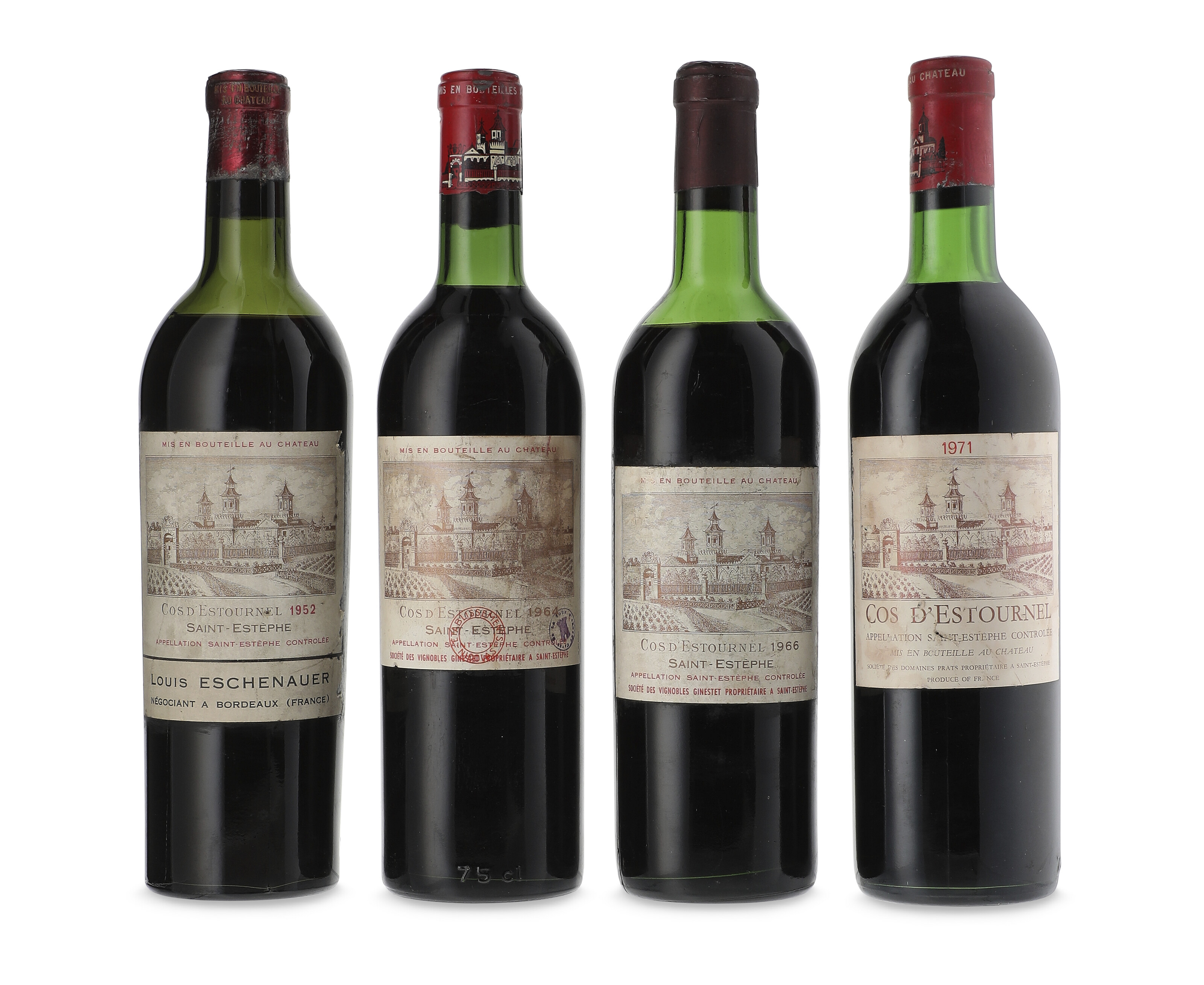 Mixed Cos d'Estournel, 1952 u. ls, bin-soiled and damaged label ...