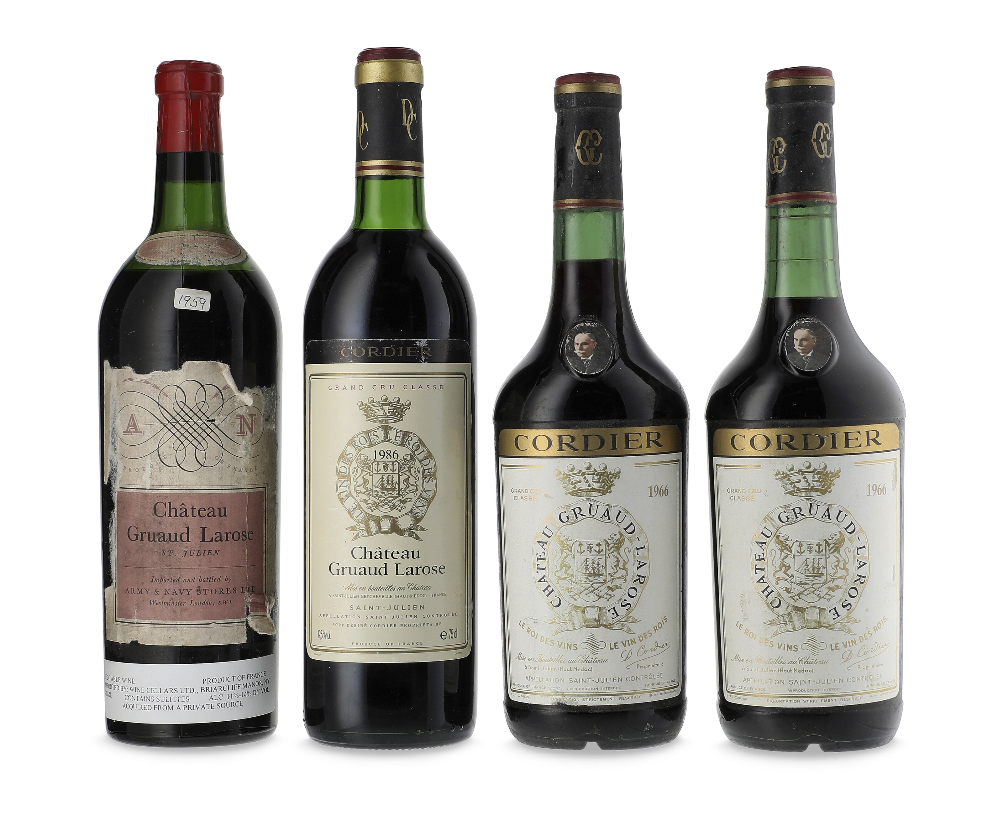 Mixed Château Gruaud Larose, 1959u. ls, bottled by Army & Navy Stores ...