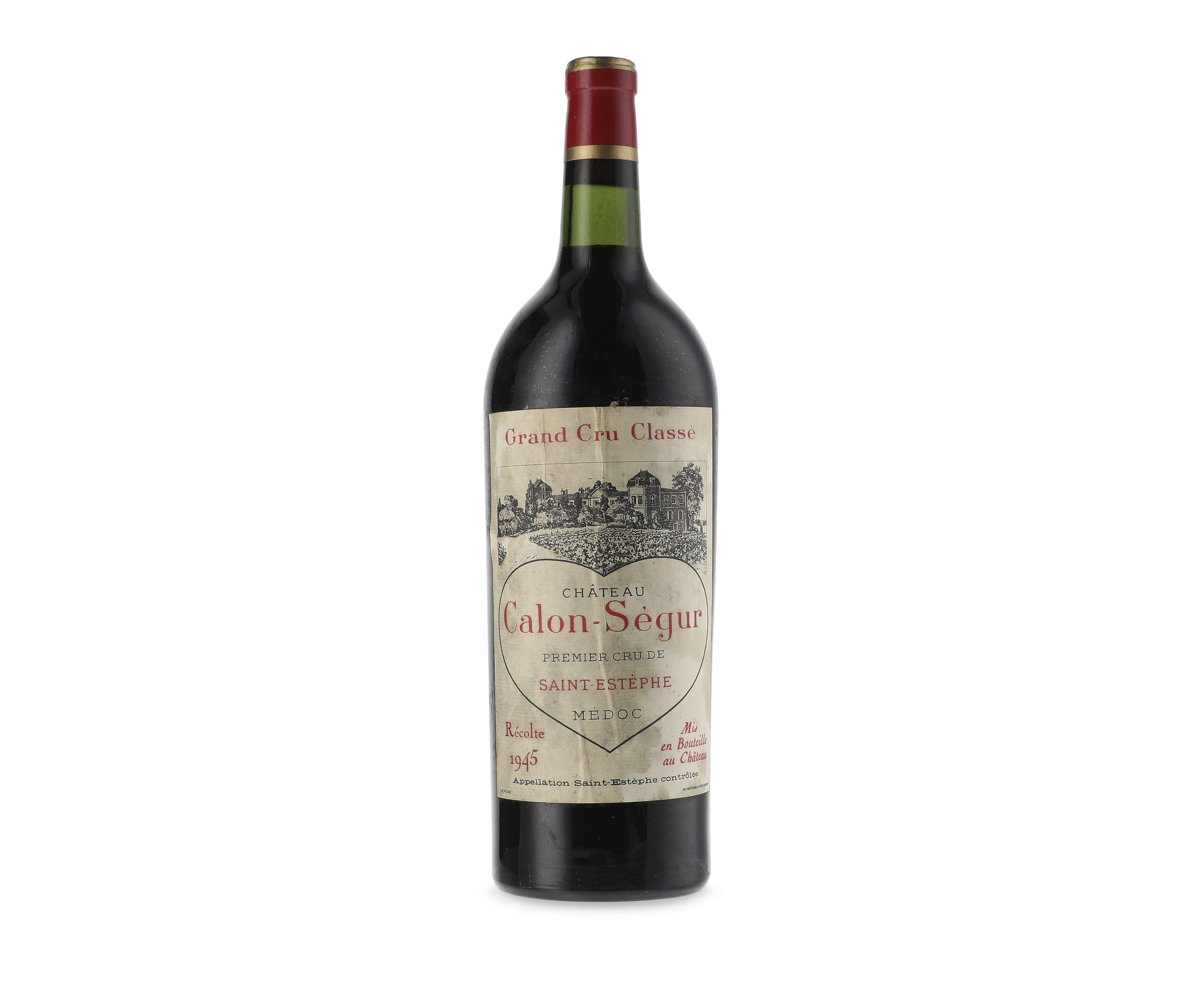Château Calon Segur 1945, Saint-Estèphe, 3ème Cru ClasséCreased and ...