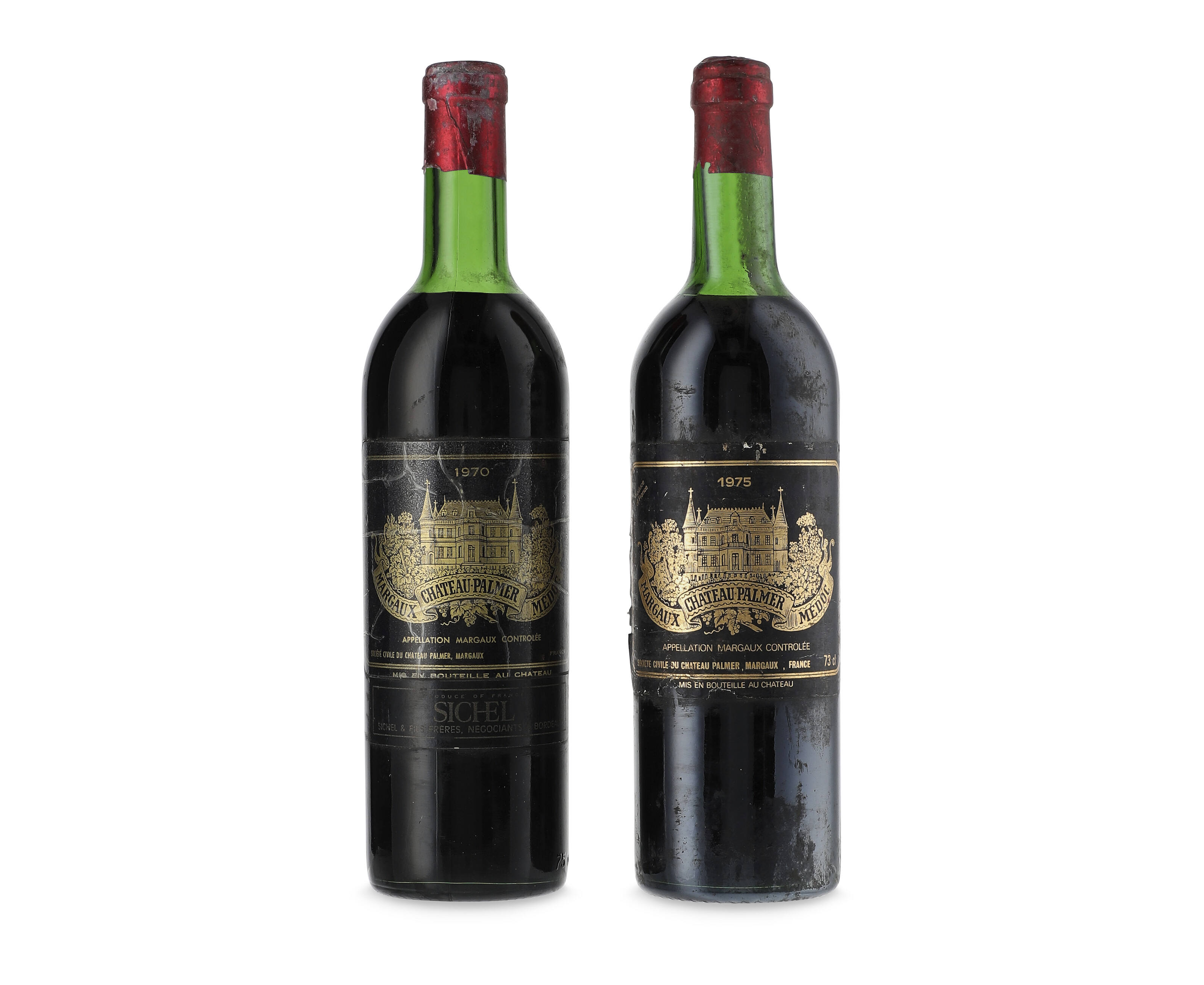 Mixed Château Palmer, 1970u. ms, bin-soiled and creased label, corroded ...