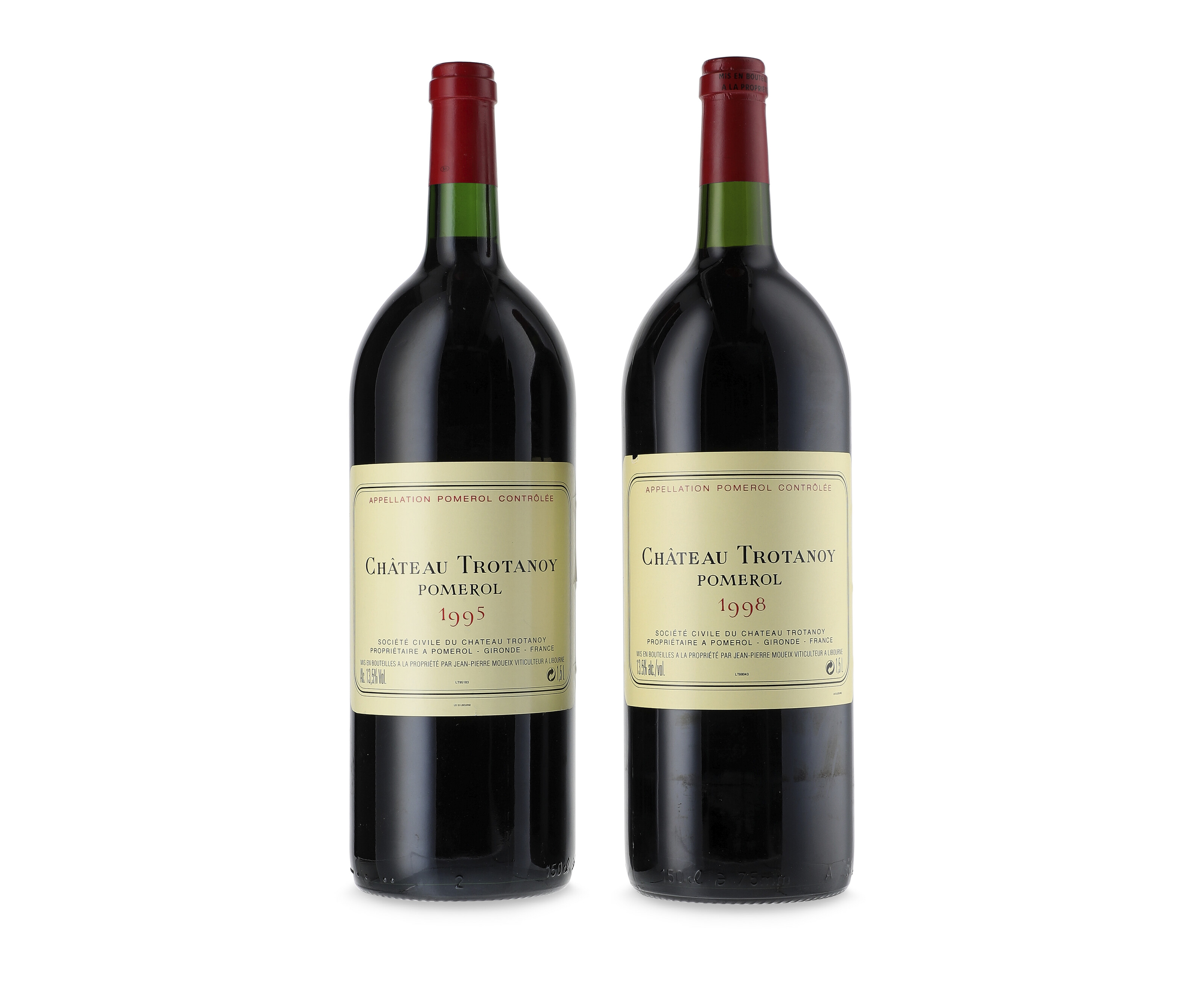 Mixed 1995 & 1998 Château Trotanoy Magnums, 1995 magnum (1)1998Scuffed ...