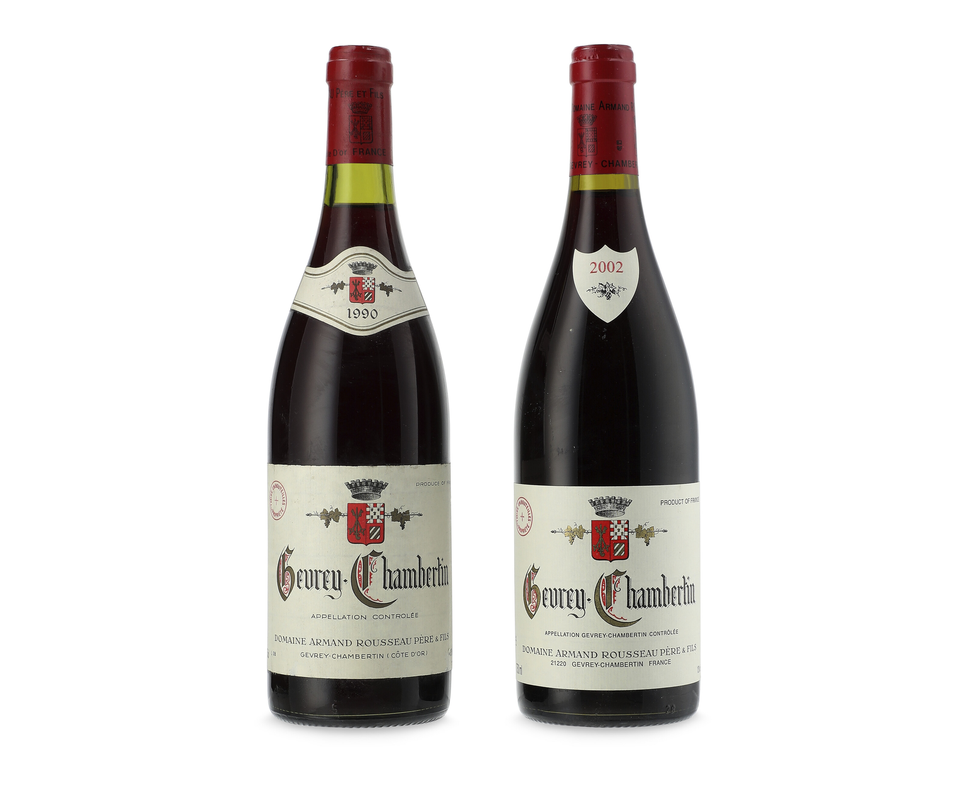 Mixed 1990 & 2002 Domaine Armand Rousseau, Gevrey-Chambertin ...