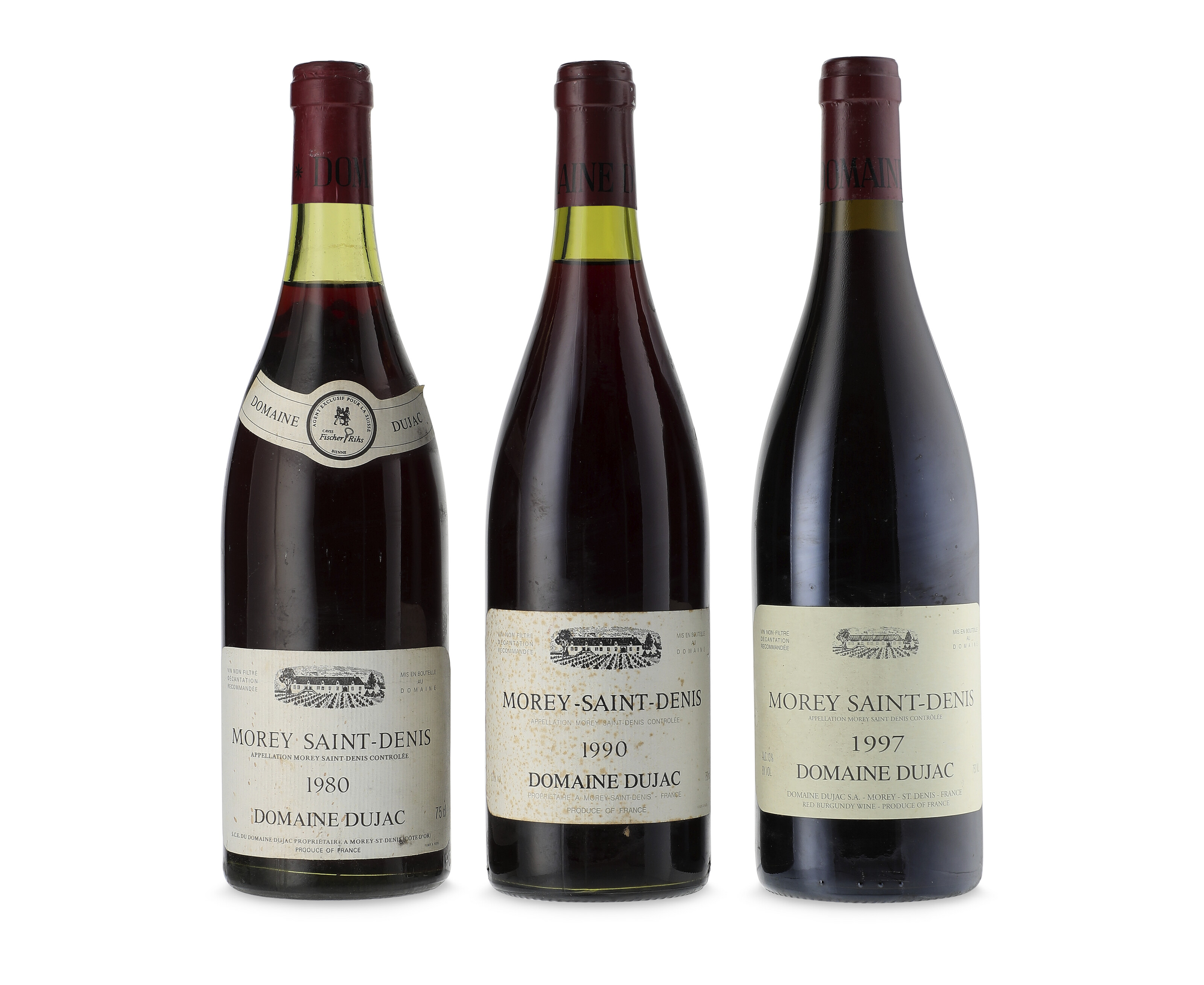 Mixed 1980 & 1990 & 1997 Domaine Dujac, Morey St. Denis, 1980 u. 3cm ...