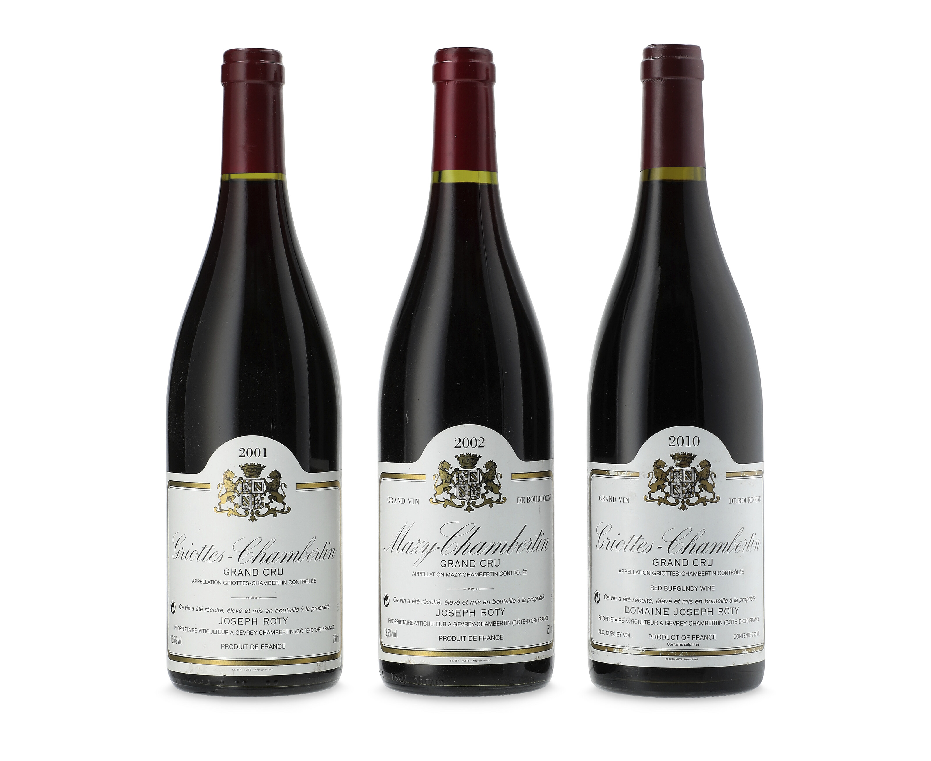 Mixed Domaine Joseph Roty, 2001 Griotte-ChambertinSlightly scuffed ...