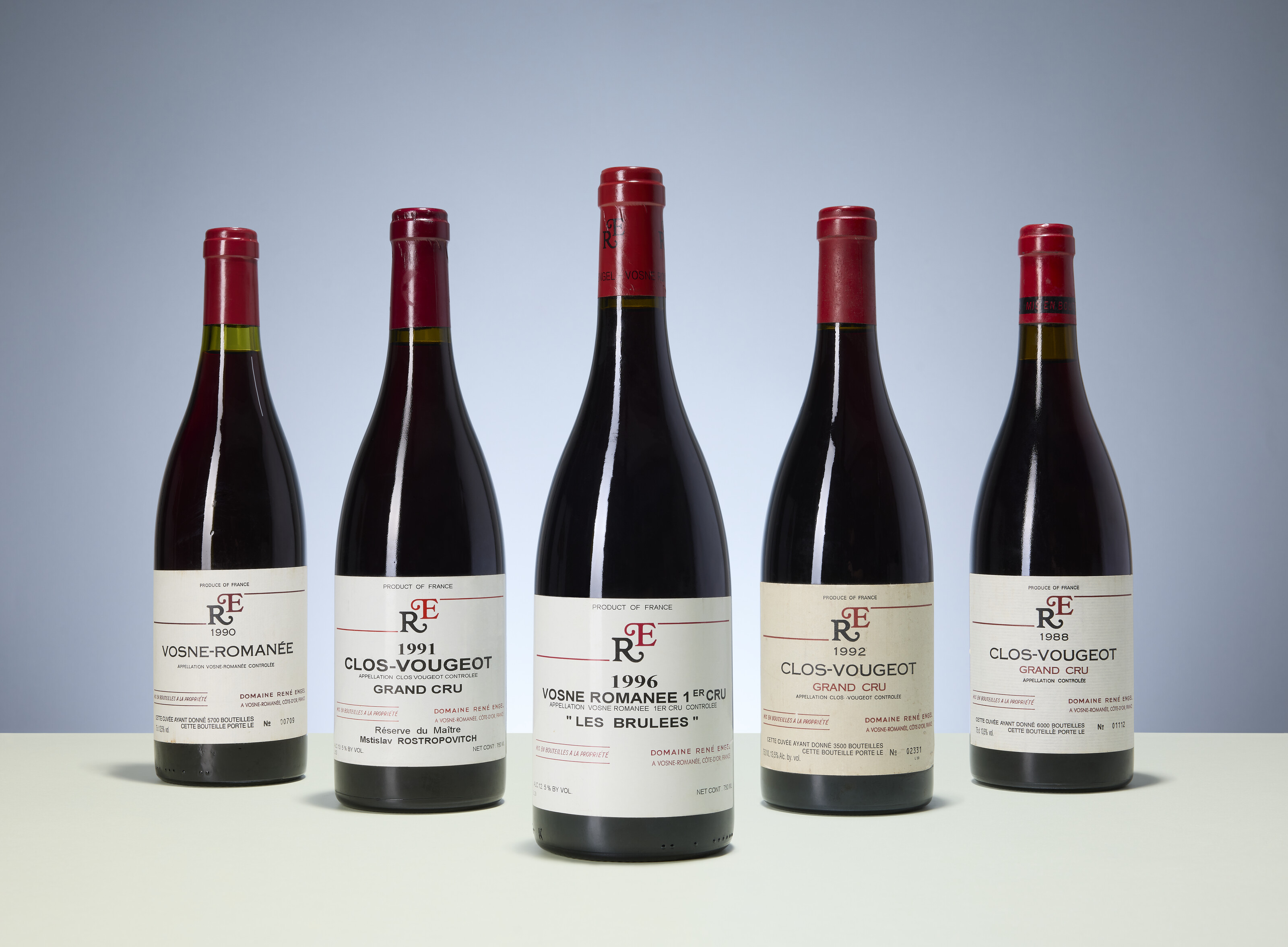 Domaine Rene Engel, Vosne-Romanée 1990, Côte de NuitsSlightly stained ...