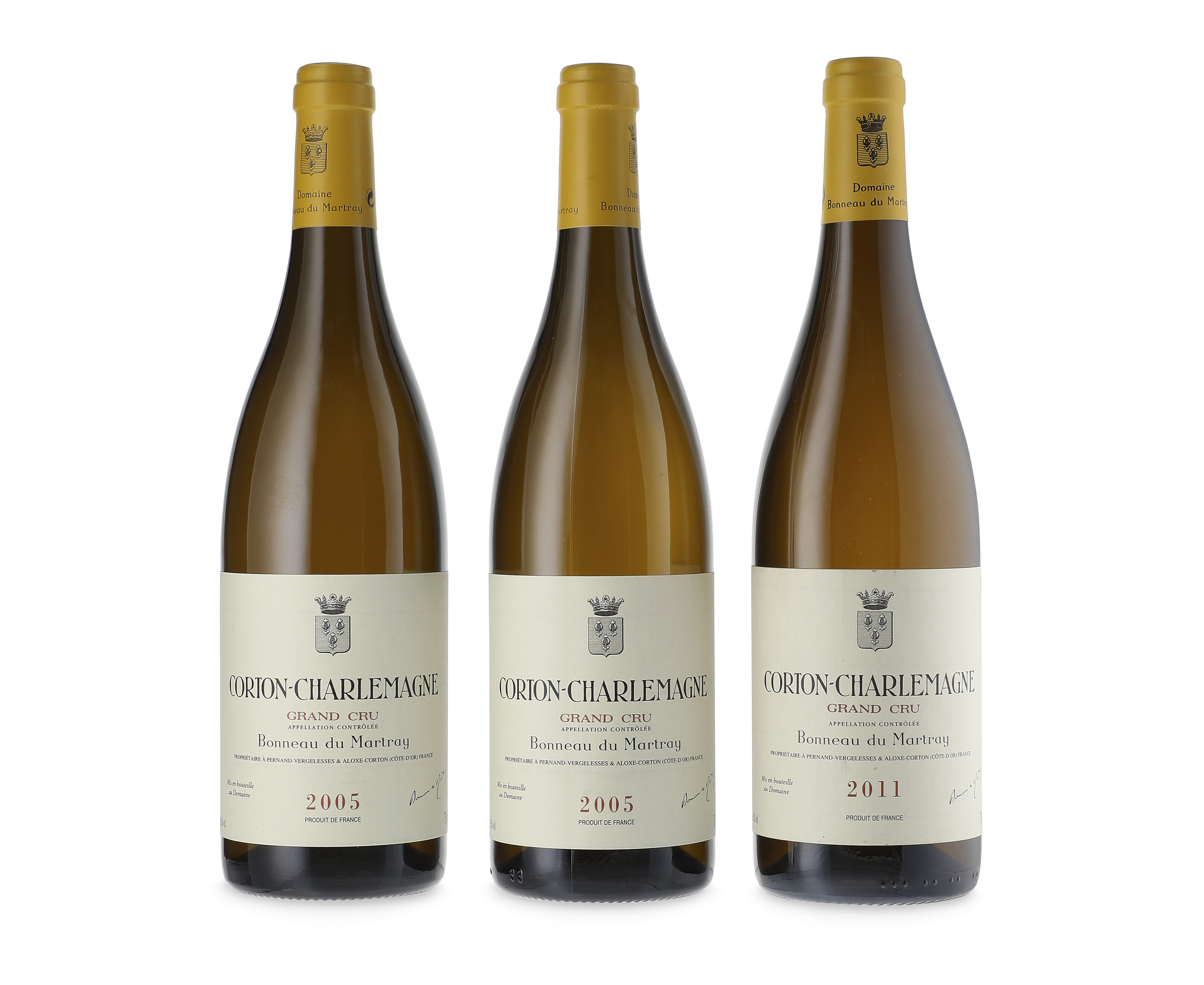Mixed 2005 & 2011 Domaine Bonneau du Martray, Corton-Charlemagne, 2005 ...