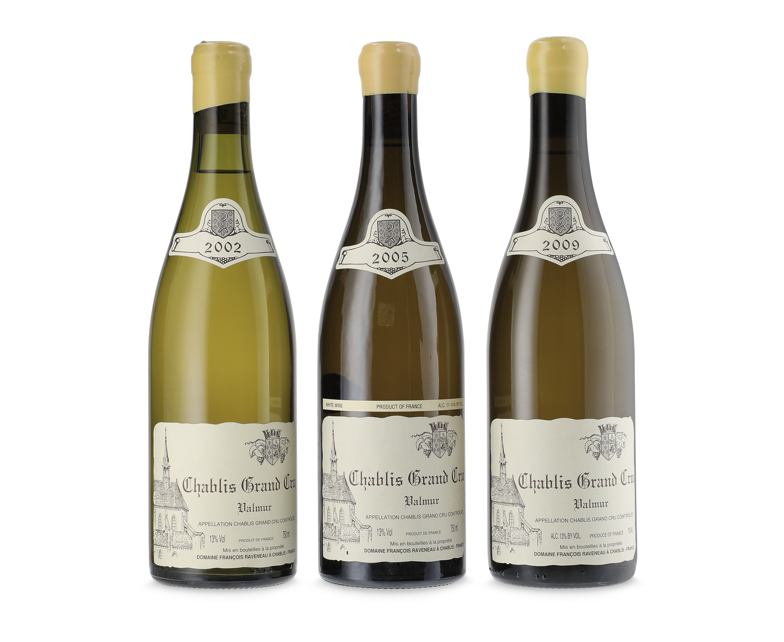 Mixed Domaine Francois Raveneau, Chablis Valmur, 2002Slightly wrinkled ...