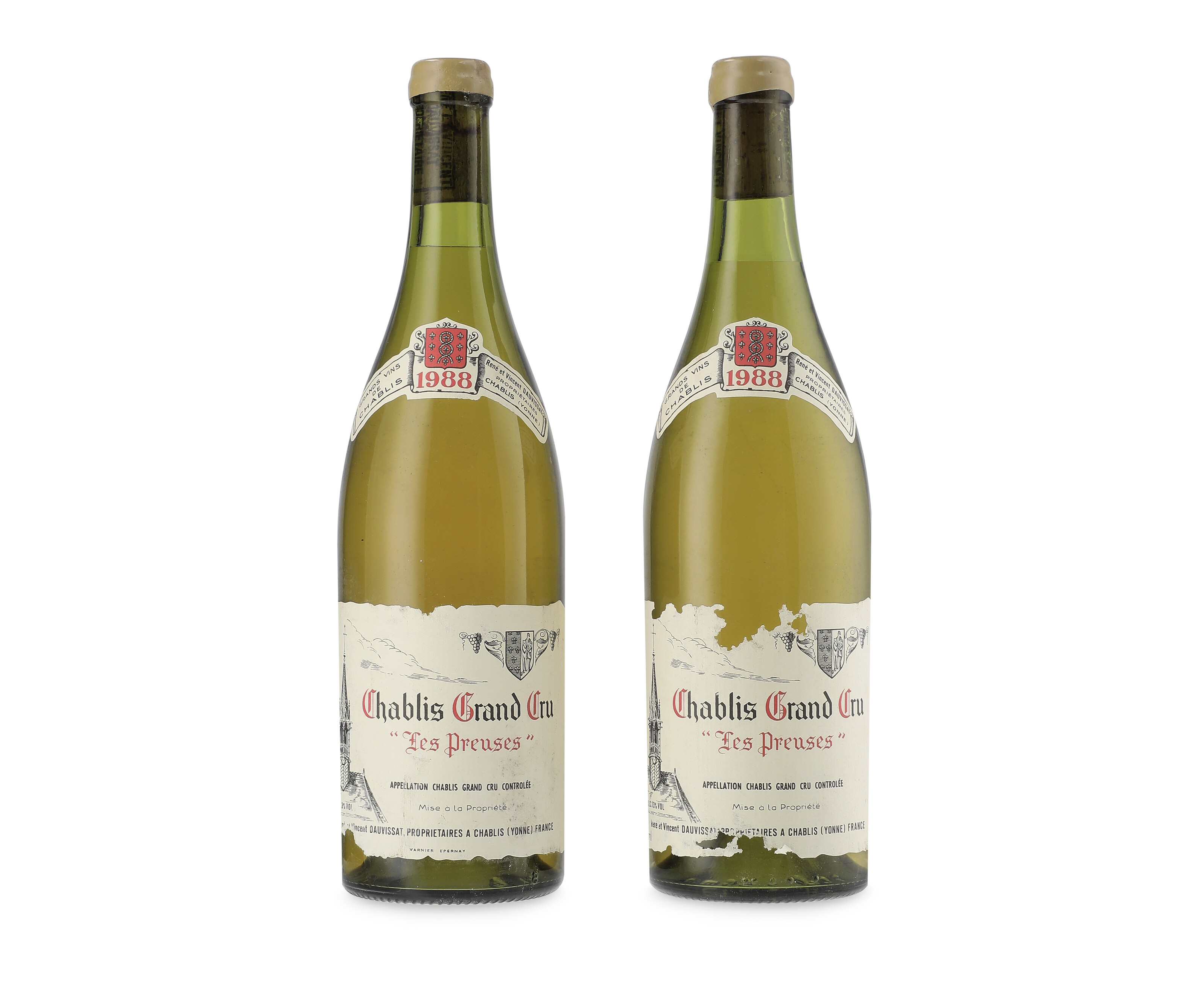 Mixed Vincent Dauvissat, Chablis Grand Cru, 1988 Preuses Grand Cru1 ...