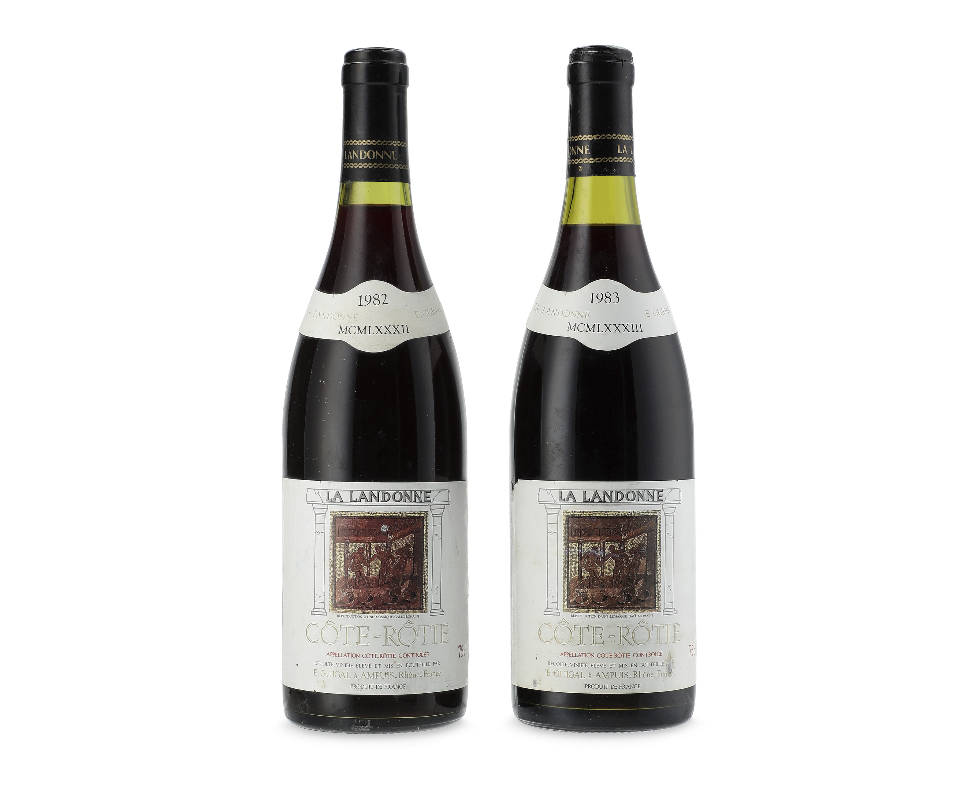 Mixed Guigal, Côte Rôtie La Landonne, 1979Stained and slightly scuffed ...