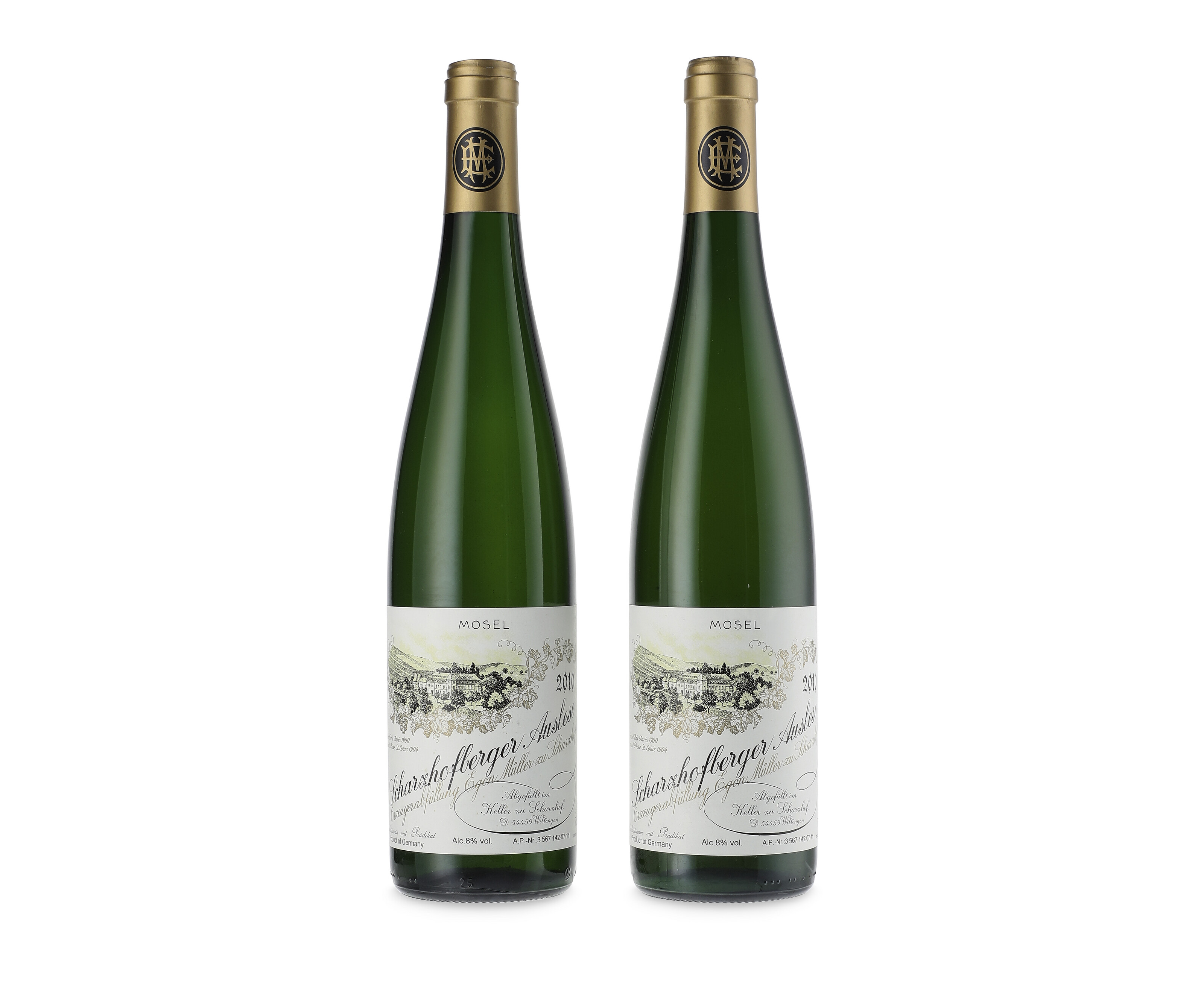 Mixed Egon Muller, Scharzhofberger Riesling Auslese, 1964 GoldkapselBin ...
