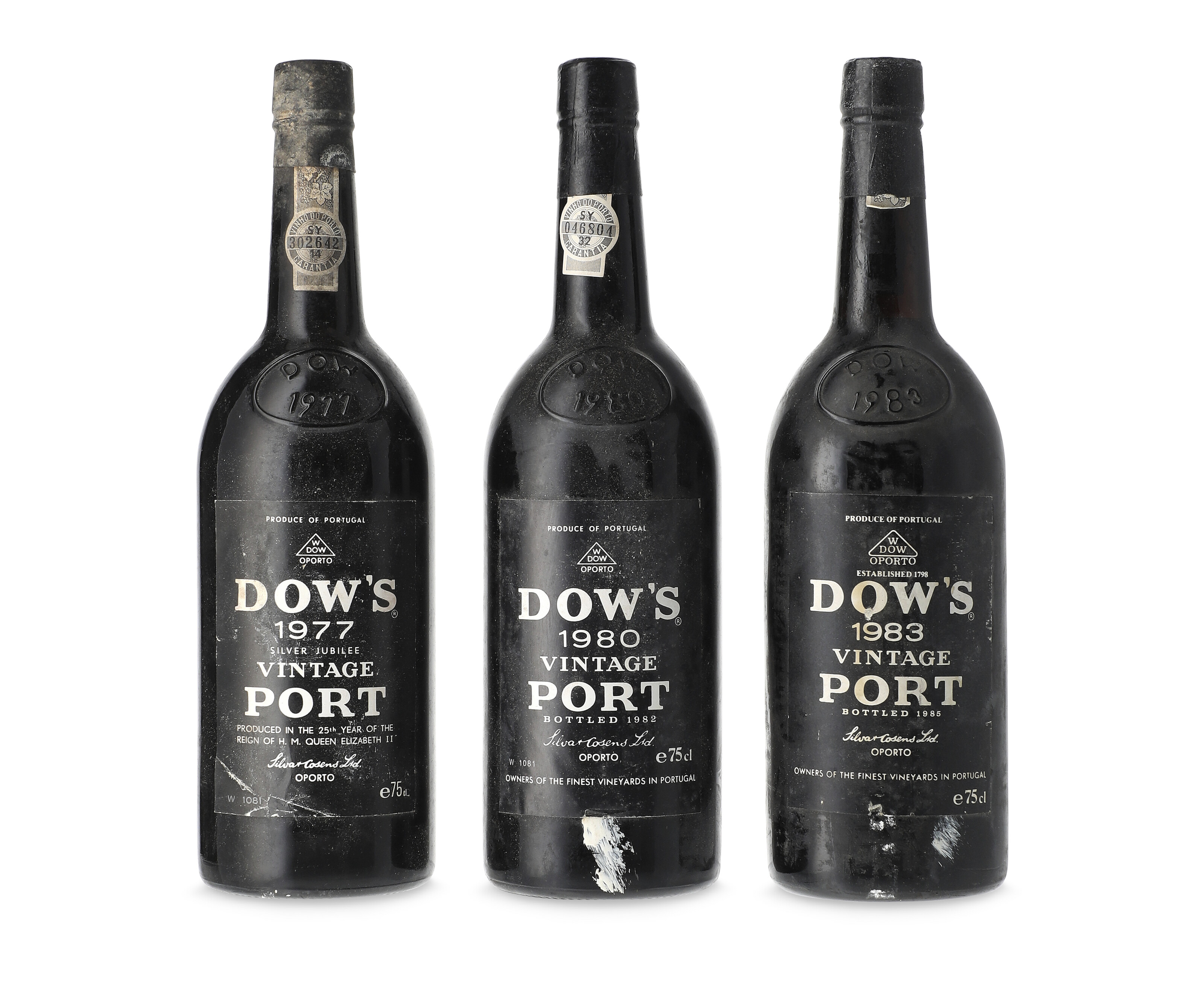 Mixed Dow's, Vintage Port, 1945Bin-soiled label, cracked wax capsule ...