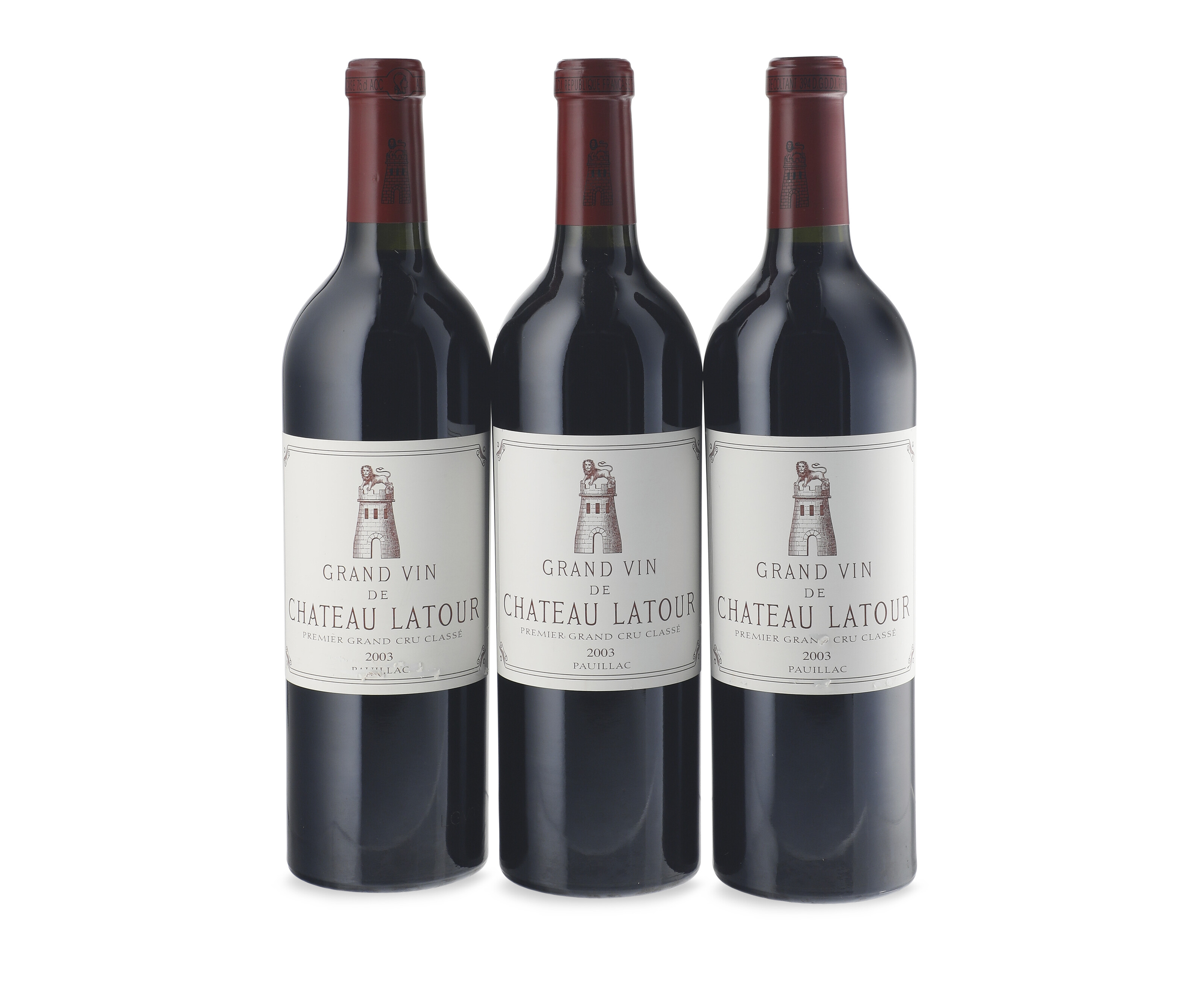 Château Latour 2003, Pauillac, 1er Cru Classéslightly scuffed labels ...