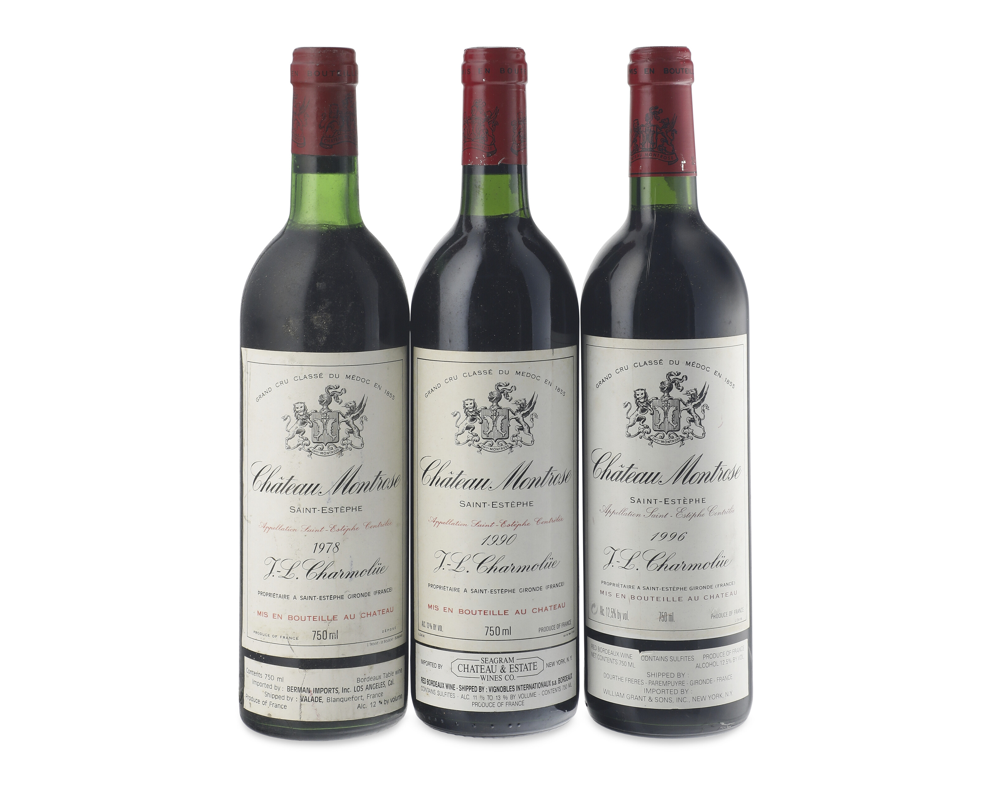 Mixed Château Montrose, 1978u.ts, slightly bin-soiled label (1)1986u.us ...