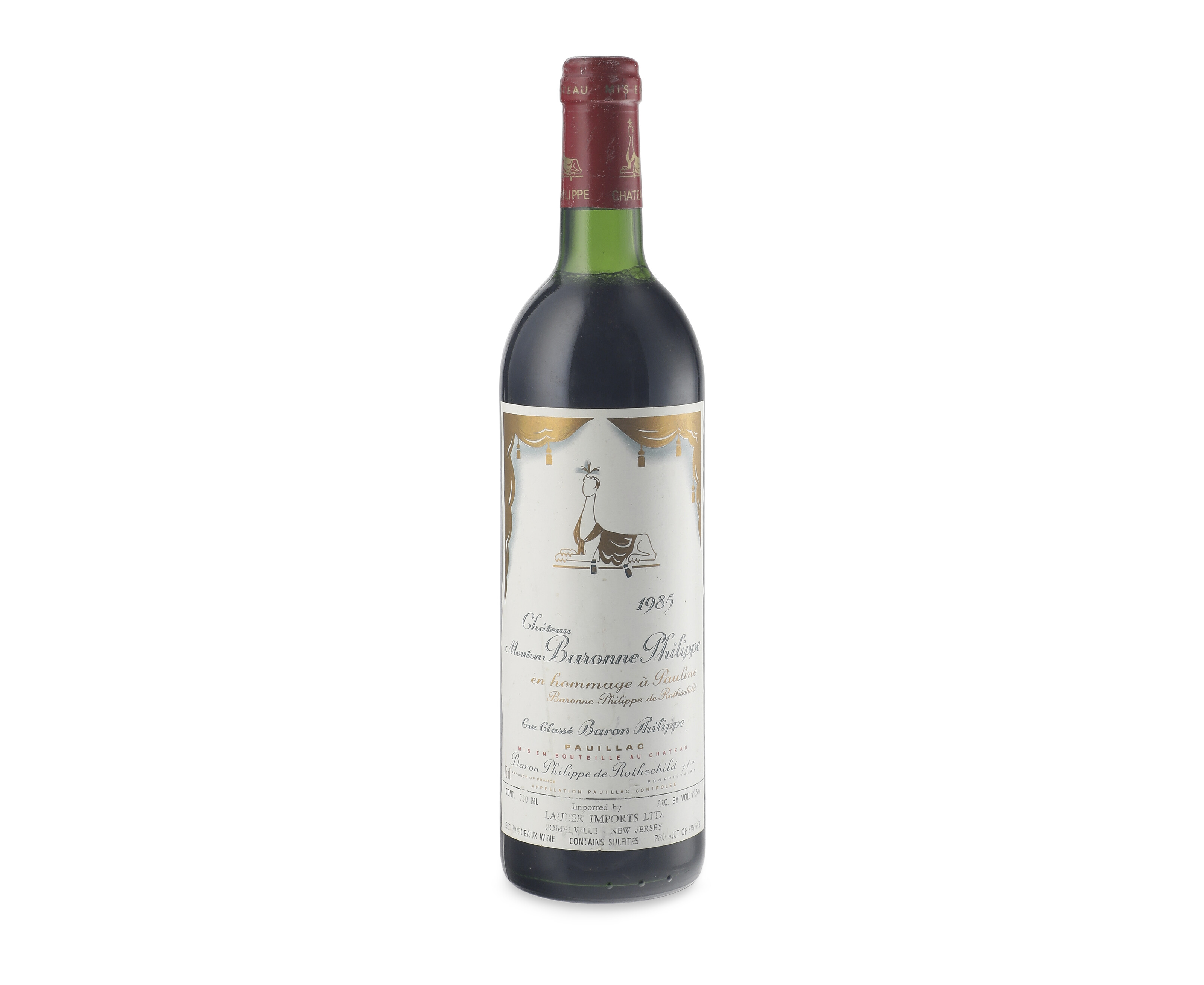 Mixed Château Mouton-Baronne-Philippe, 1985u.ts or better, slightly bin ...