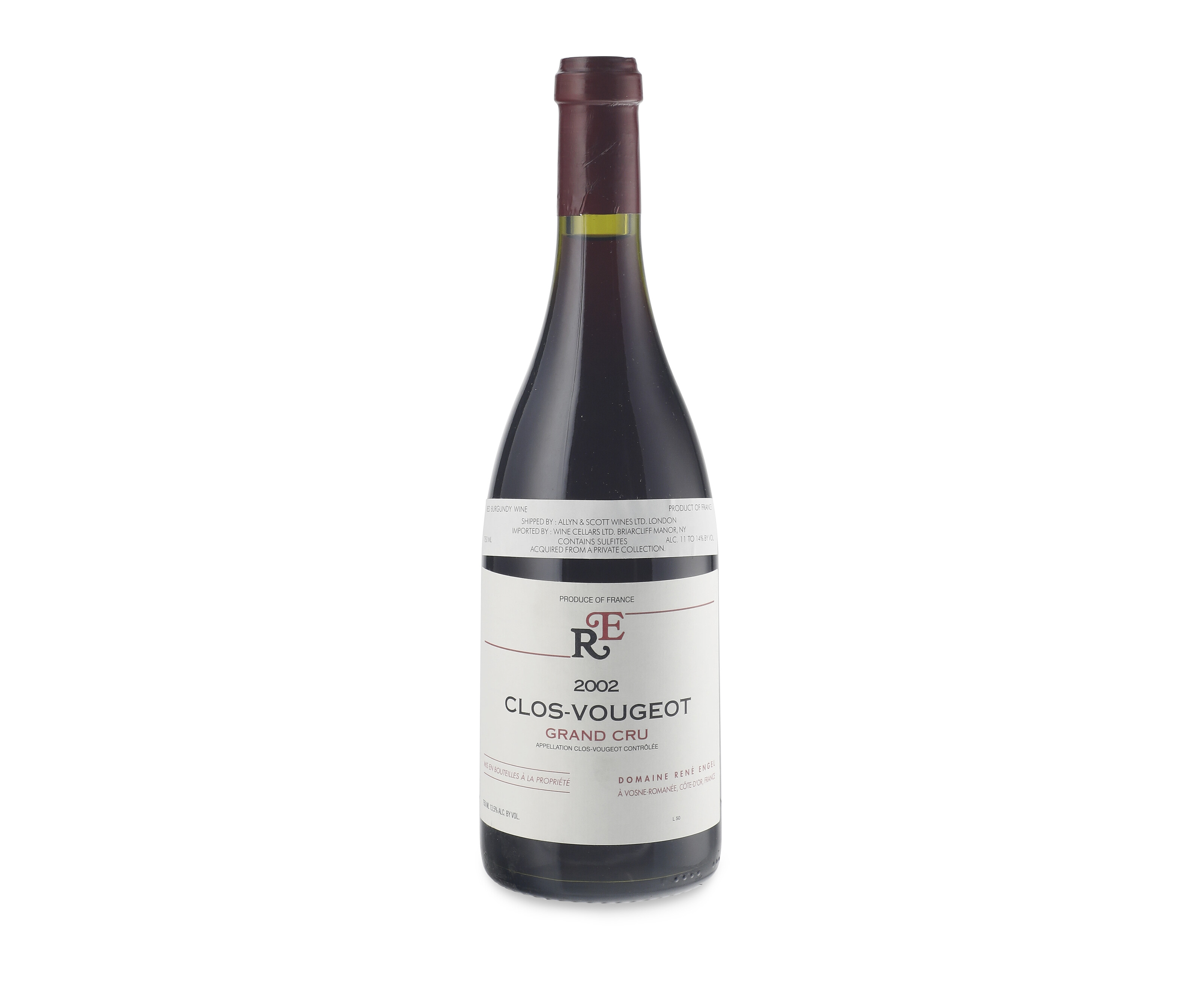 Domaine Rene Engel, Clos de Vougeot 2002, Côte de Nuits, Grand Cru ...