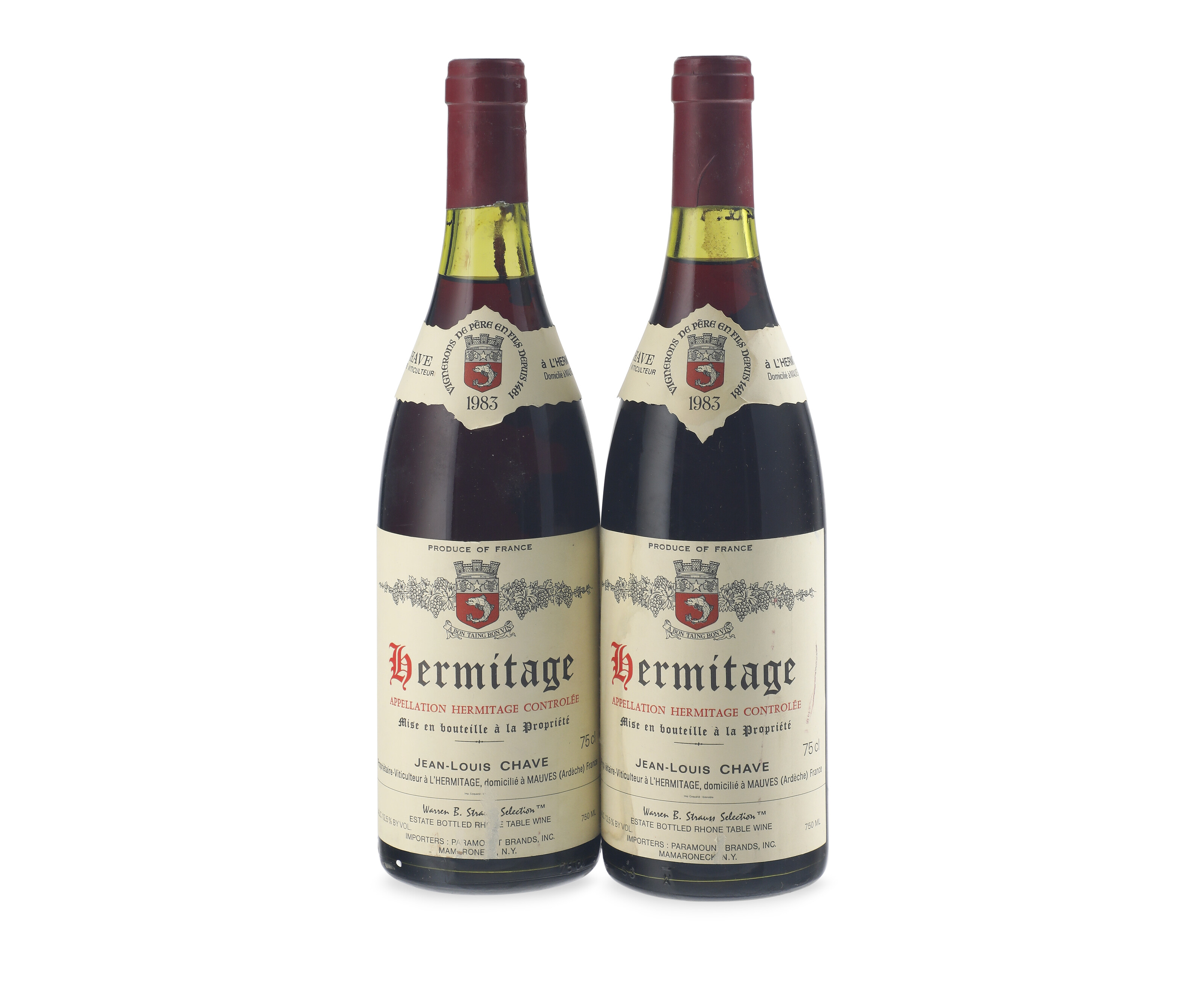 Domaine Jean Louis Chave, Hermitage, Rouge 1983, Rhôneu.1x2cm, 1x3cm ...
