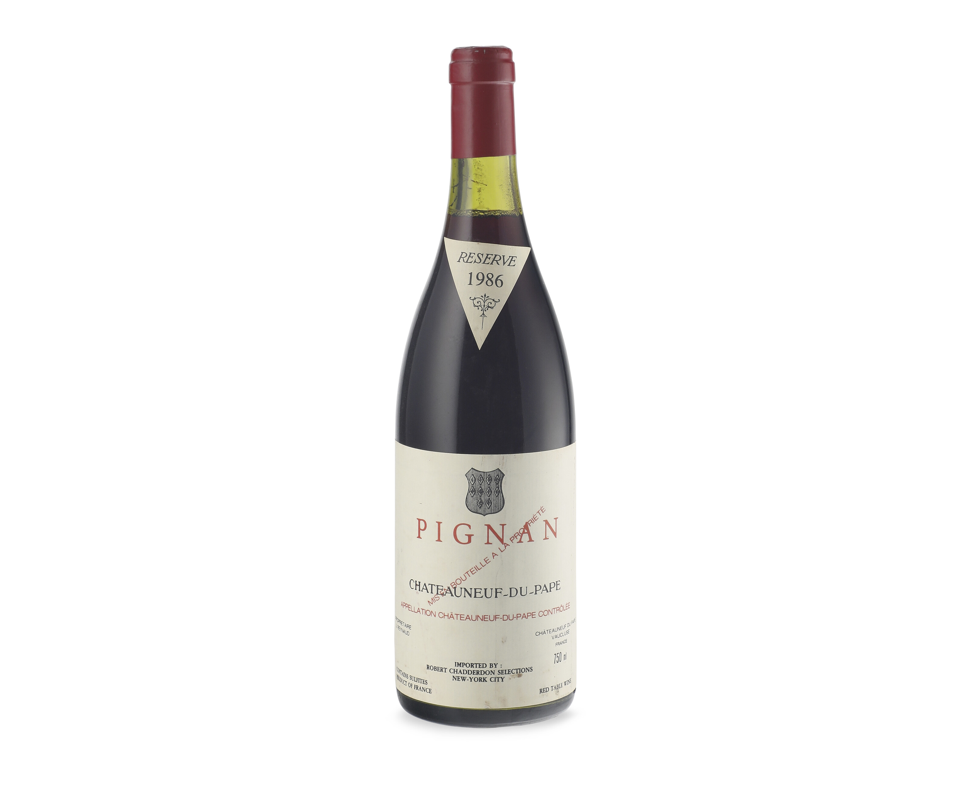 Château Rayas, Châteauneuf-du-Pape, Pignan Reserve 1986, Rhôneu.5x3cm ...