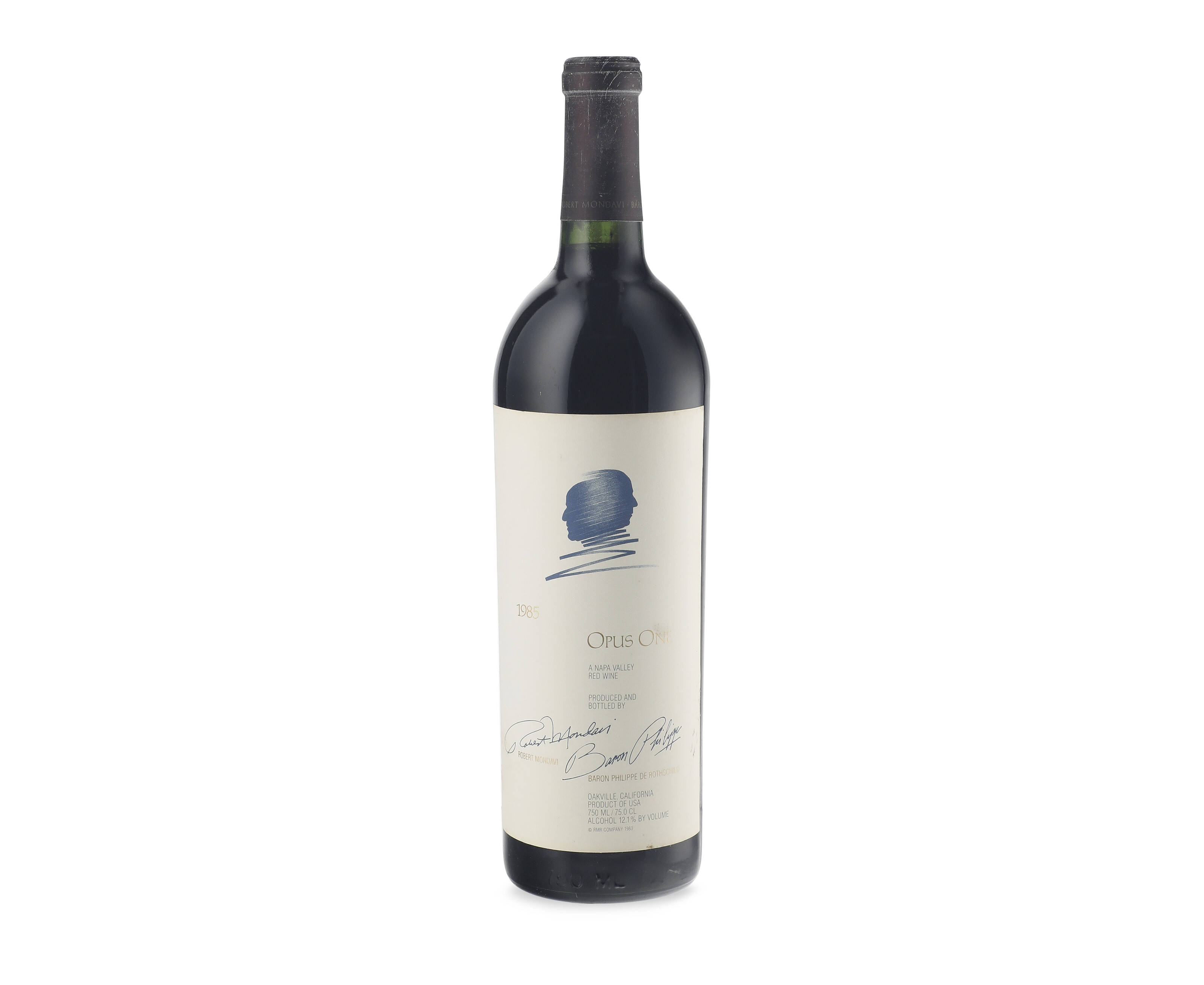 Opus One 1985, Napa Valley u.3bn, 4ts, oxidized capsules, slightly bin ...