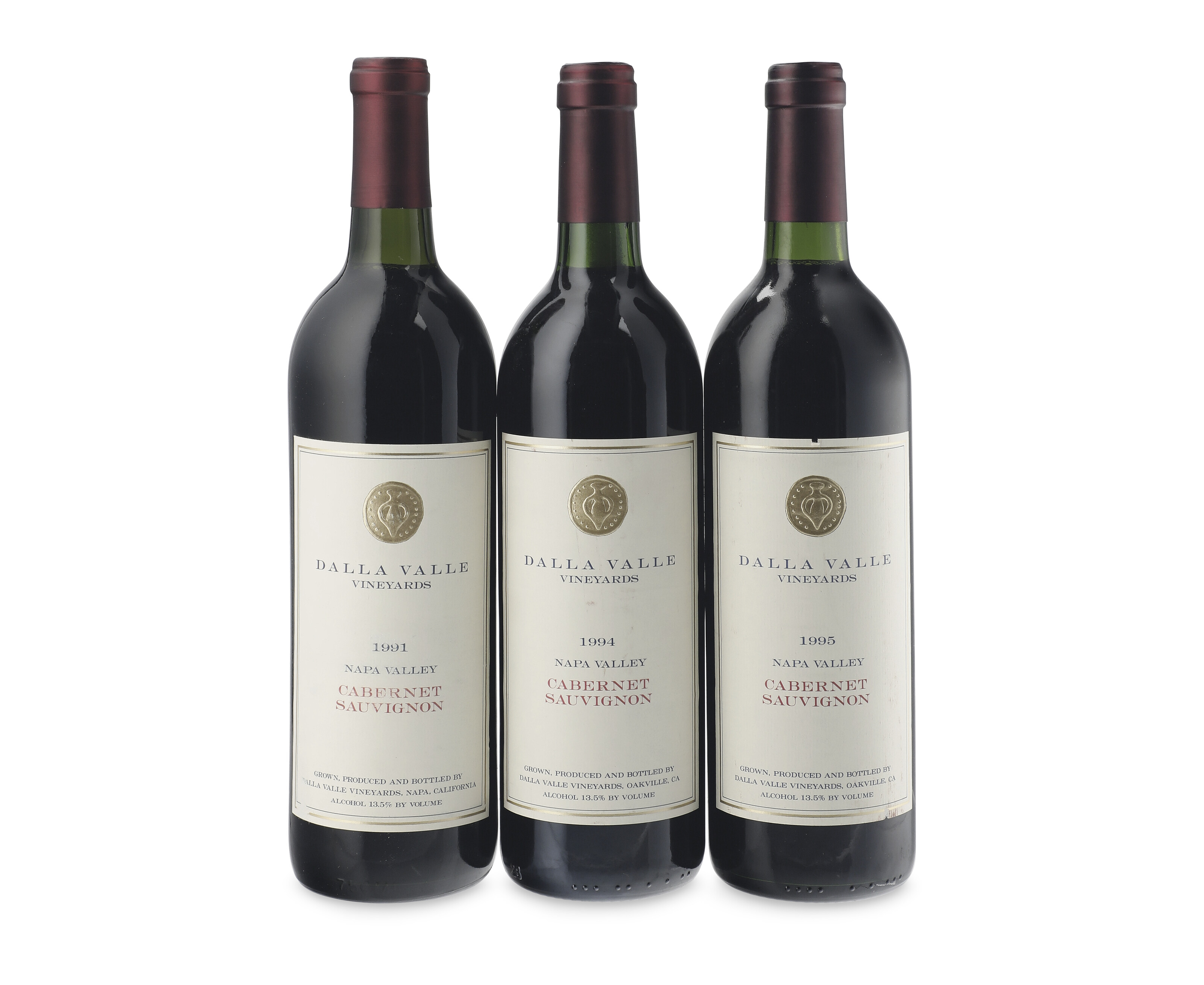 Mixed Dalla Valle, Cabernet Sauvignon, 1991u.bn, slightly scuffed label ...