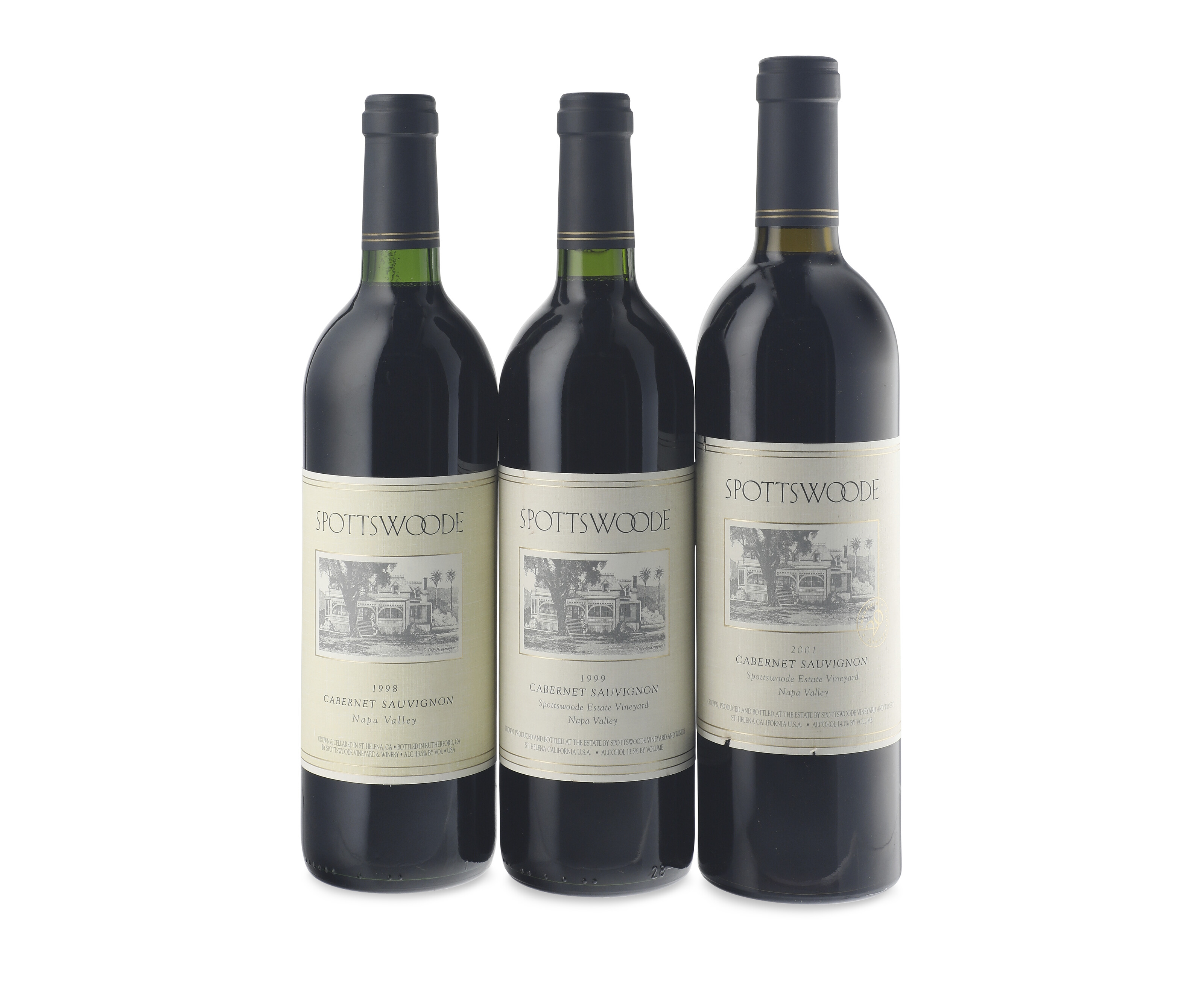 Mixed Spottswoode, Cabernet Sauvignon, 1993level into neck (1)1994u.bn ...