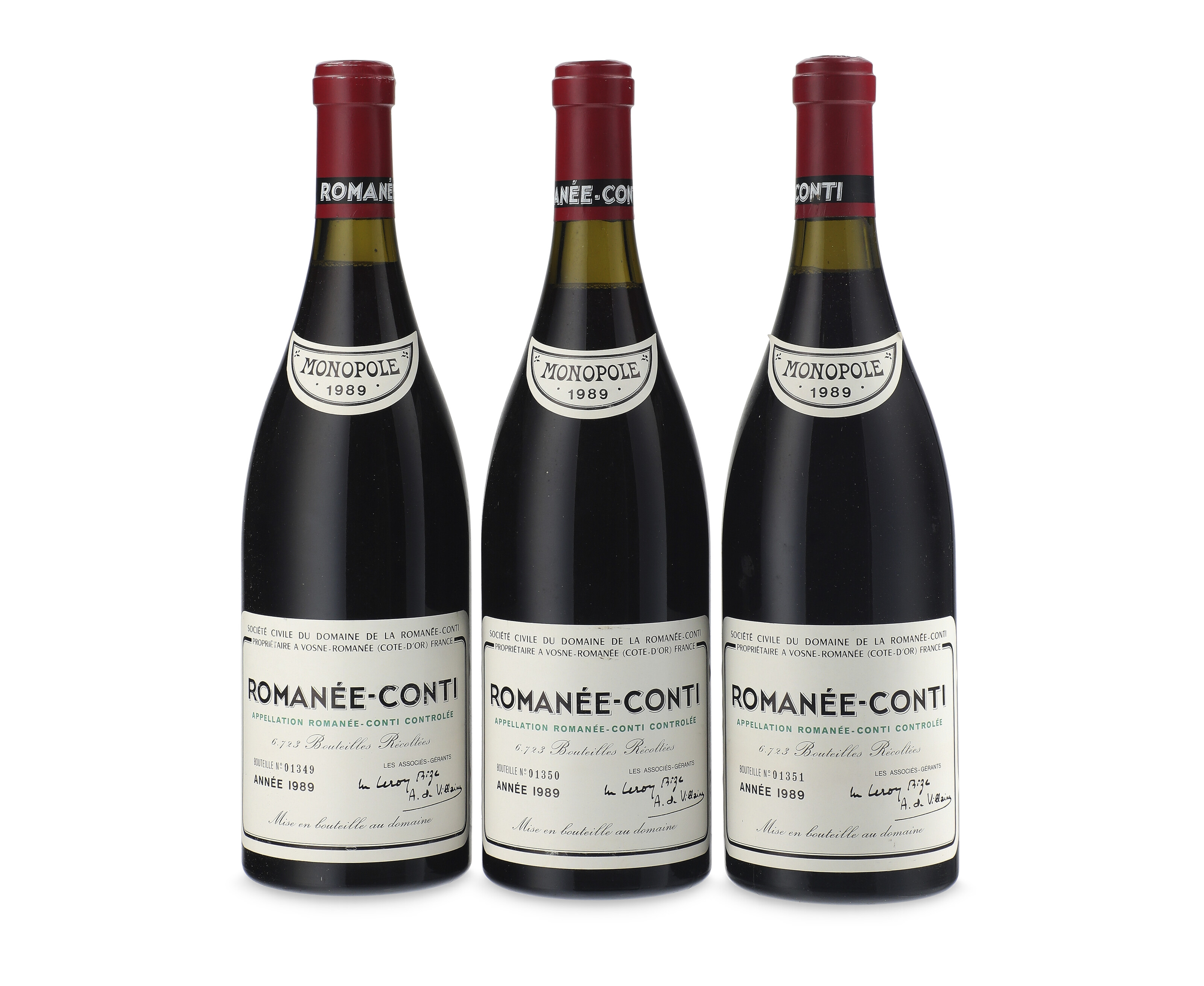 Domaine de la Romanée-Conti, Romanée-Conti 1989, Côte de Nuits, Grand Cru u.2x2cm, 1x2.5cm ...