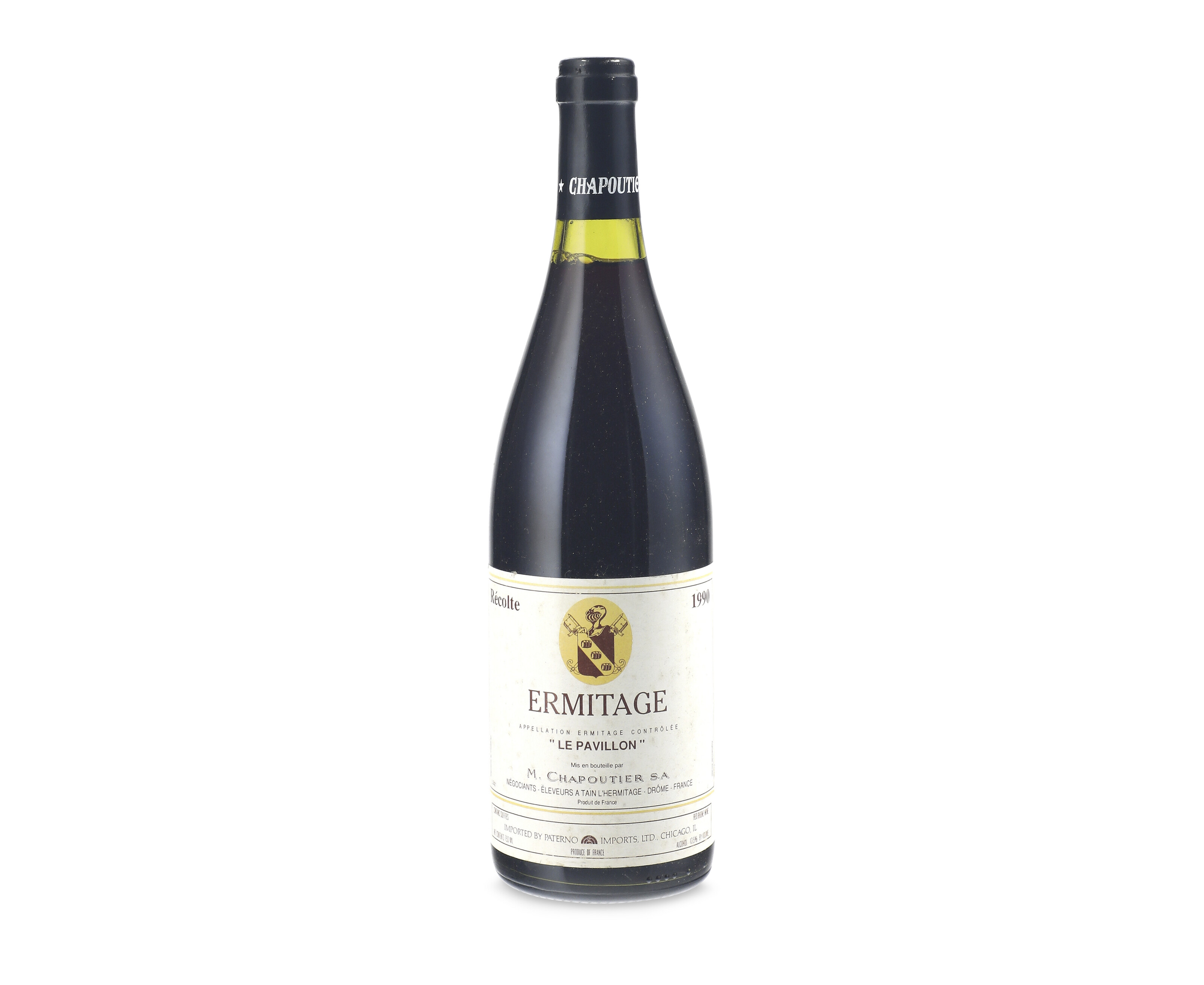 M. Chapoutier, Ermitage, Le Pavillon 1990, Rhôneu.3cm or better ...