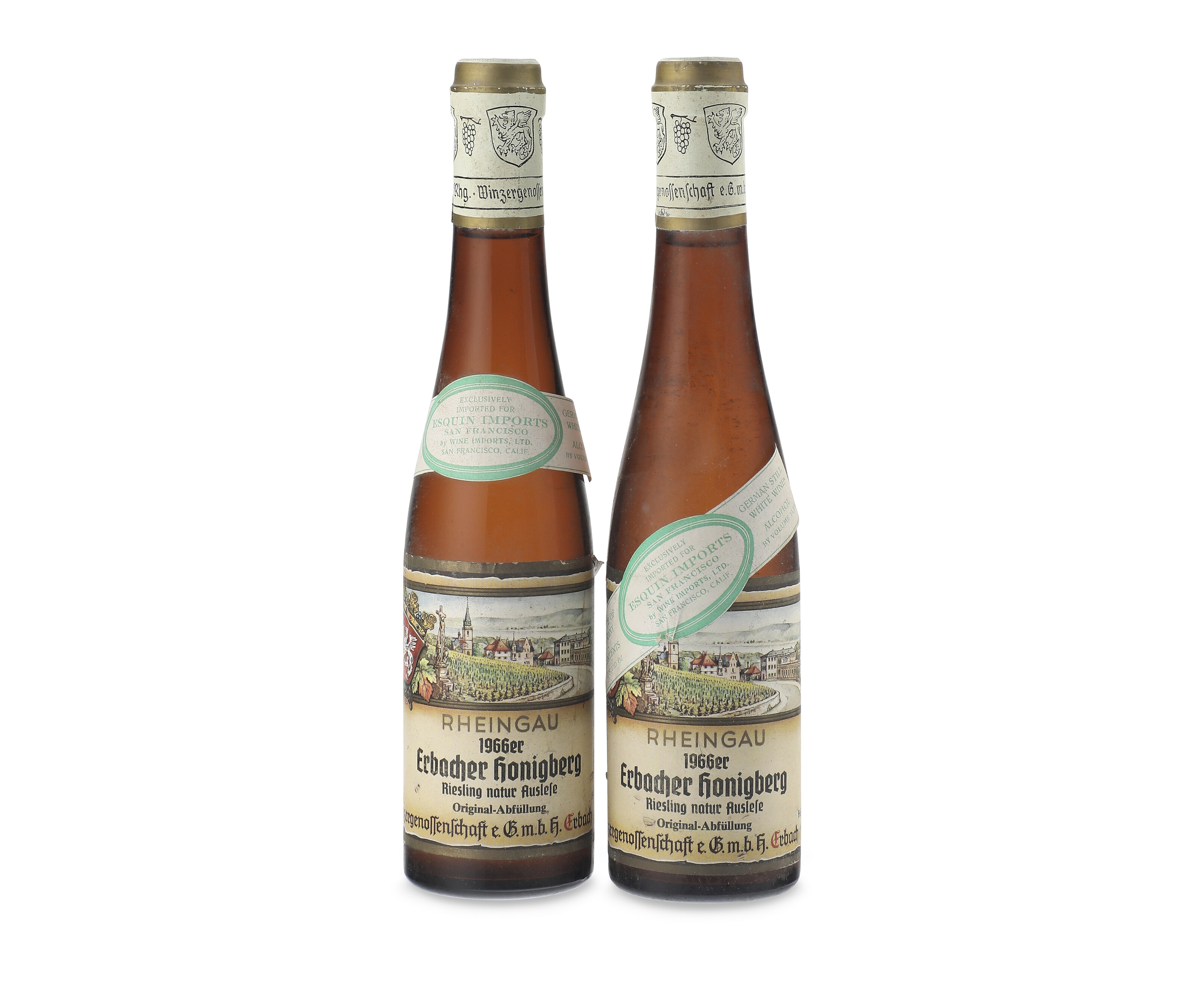 Winzergenoffenshchaft Erbacher Honigberg Auslese 1966, corroded capsule ...