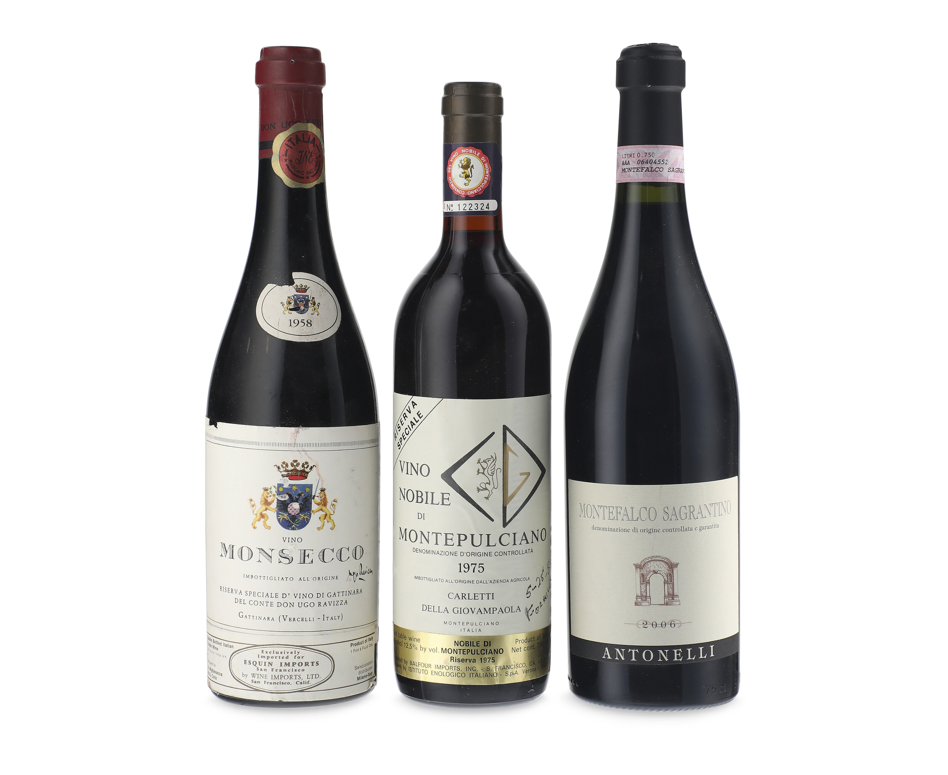 Mixed Italian Red Wine | 1958 - 2006, Conte Don Ugo Ravizza Monsecco ...