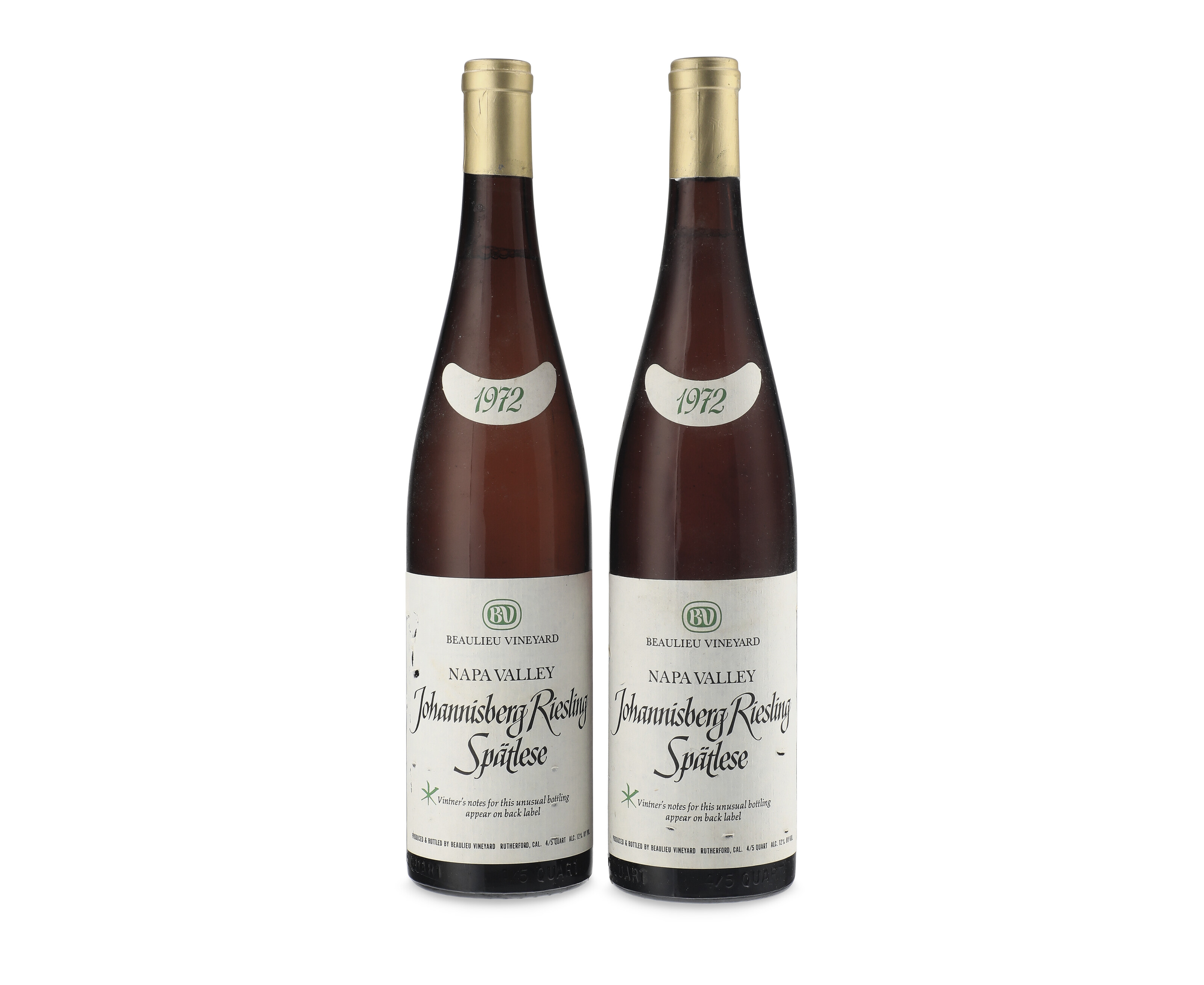 Beaulieu Vineyards, Johannisberg Riesling Spätlese 1972, Napa Valleyu ...