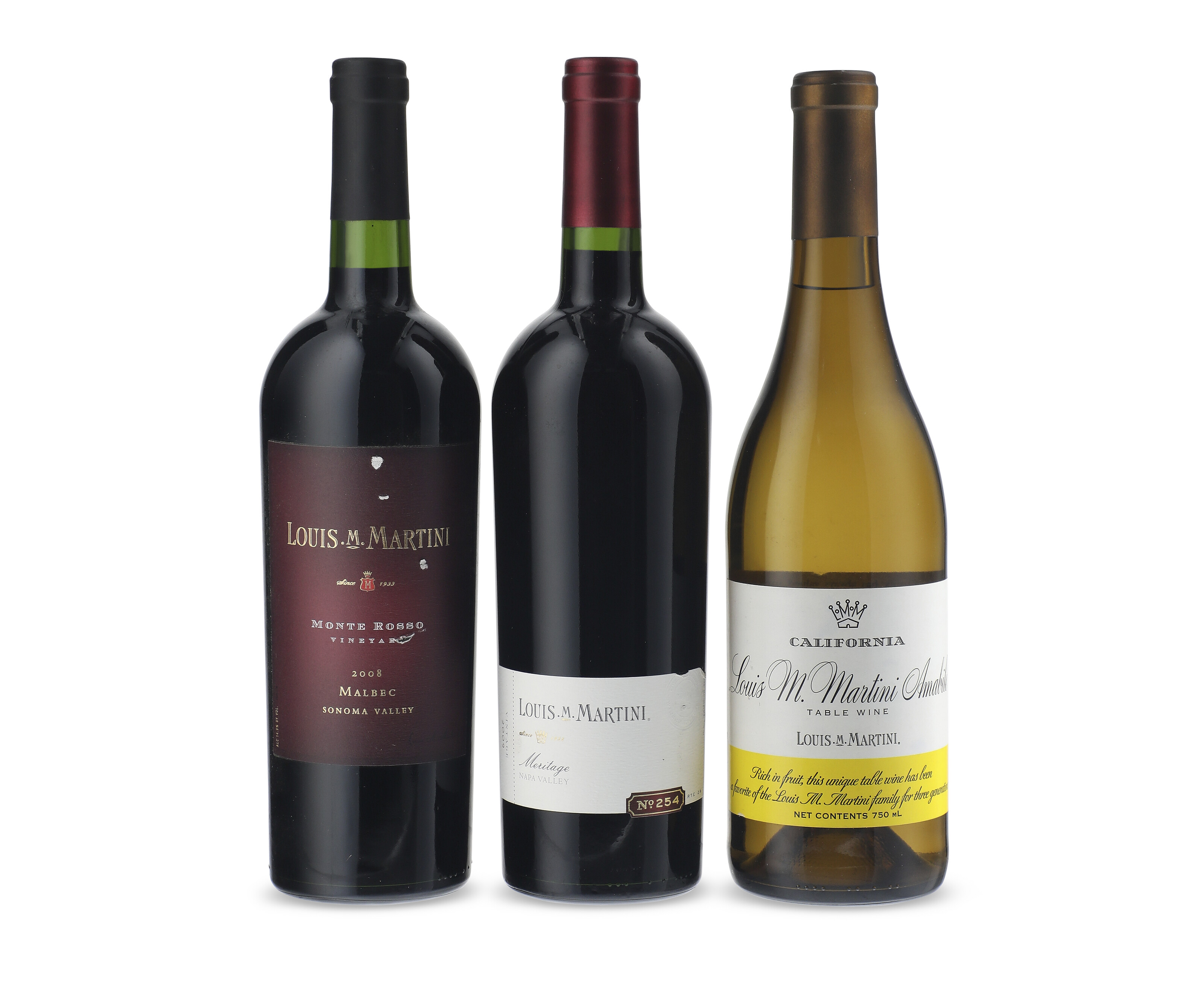 Mixed Louis M. Martini 'Vertical' | 2008 - 2009, Malbec Monte Rosso ...