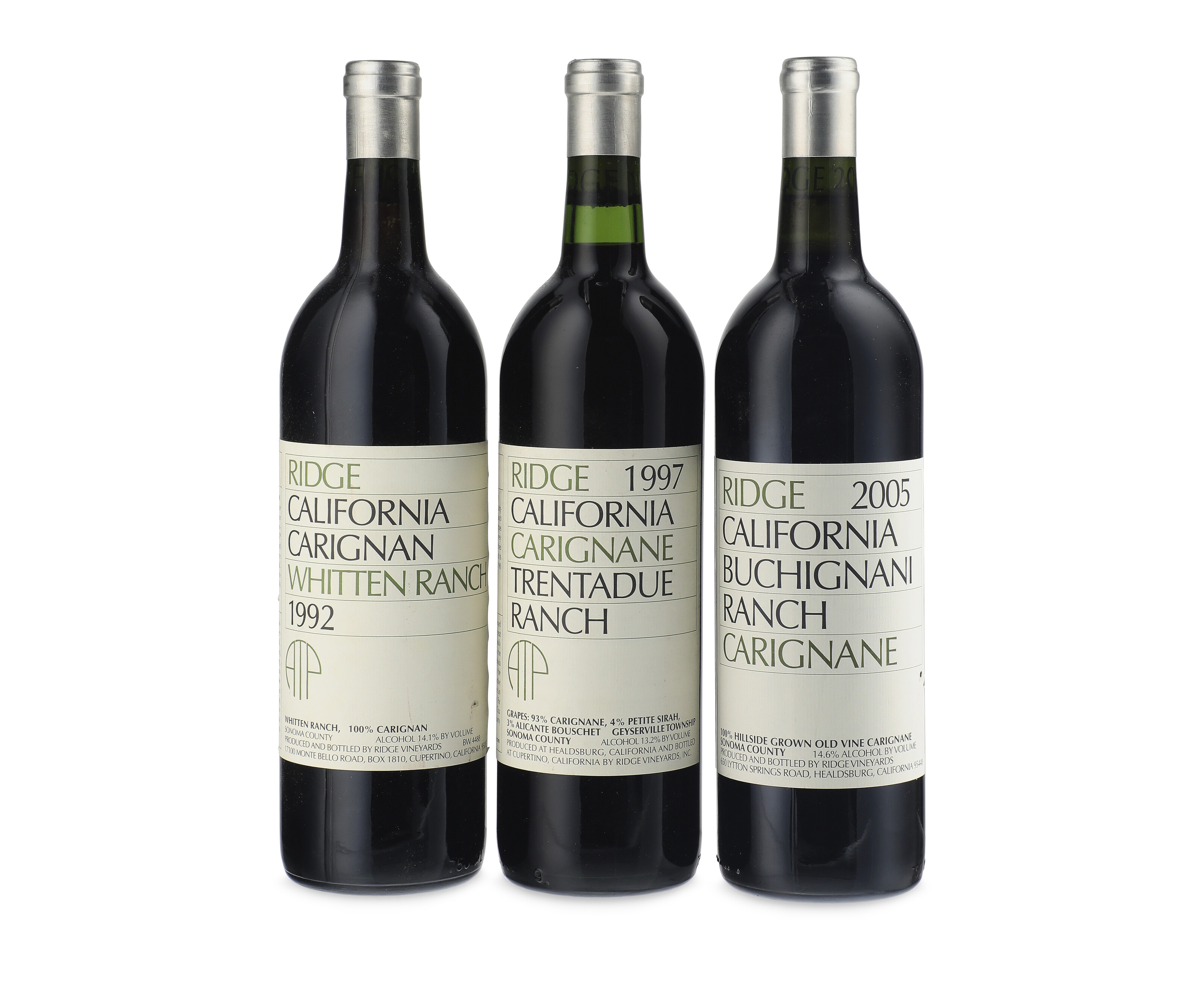 Mixed Ridge Carignane 'Vertical' | 1990 - 2005, Whitten Ranch ATP 1990 ...