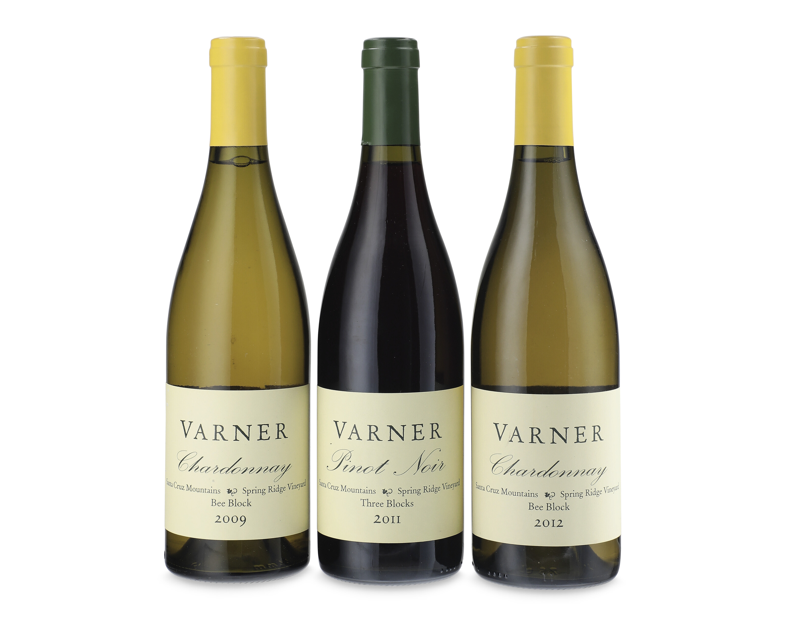 Mixed Varner | 2009 - 2012, Varner Chardonnay, Bee Block 2009 (1 Bottle ...