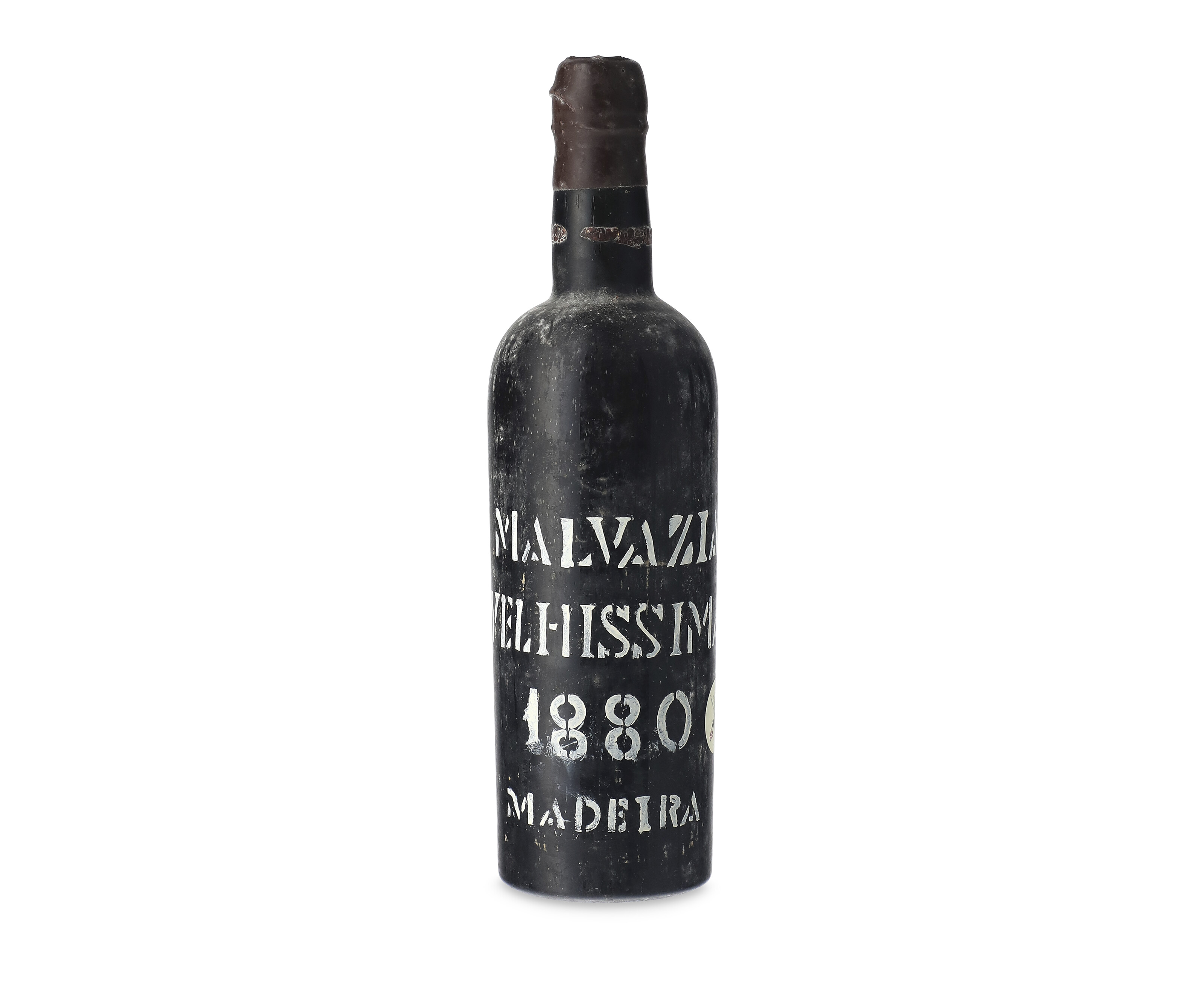 Malvasia Velhissima 1880, Madeirau.level into neck, stenciled label ...