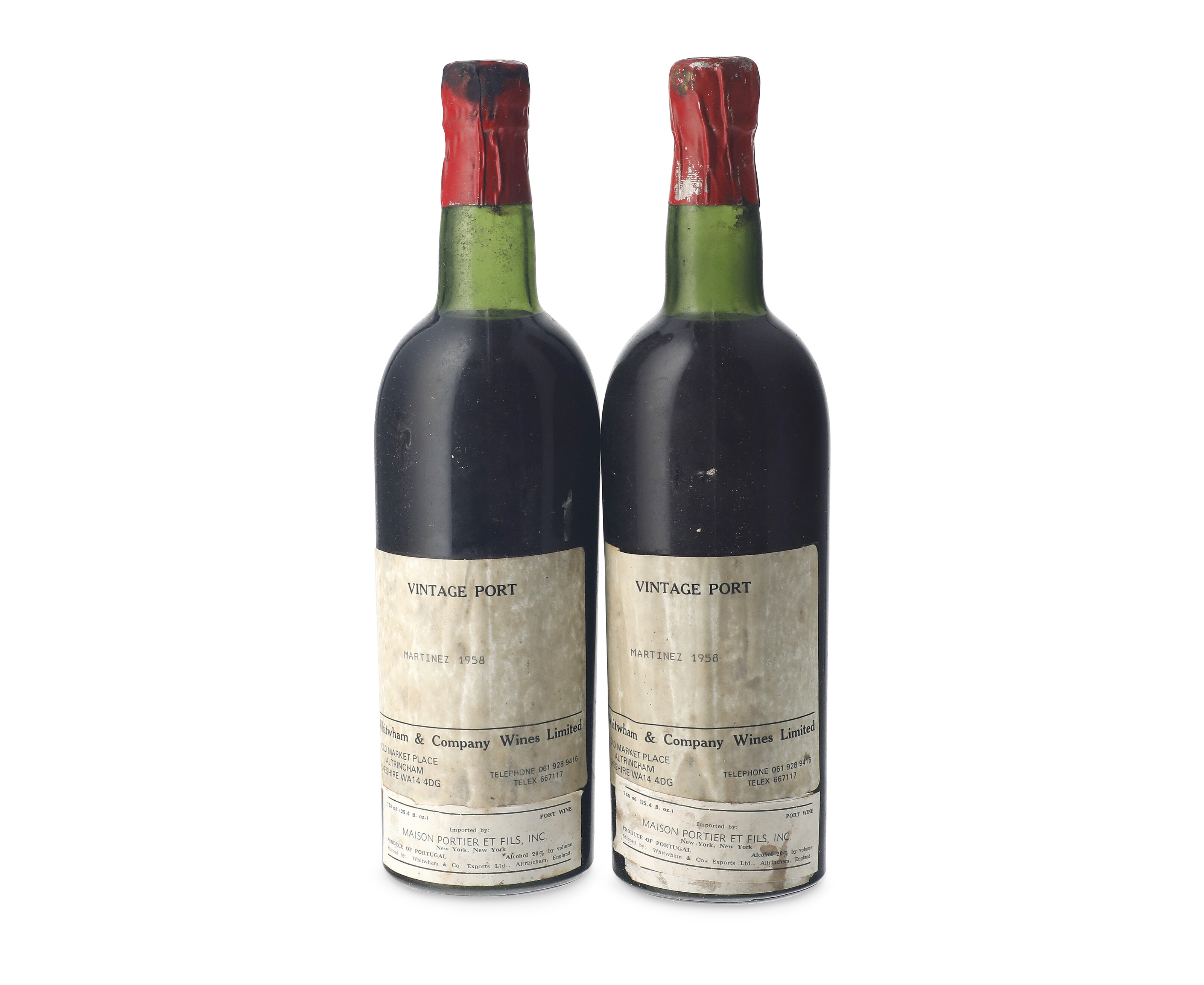 Martinez 1958, Oportou.ts, embossed metal capsules, signs of seepage ...